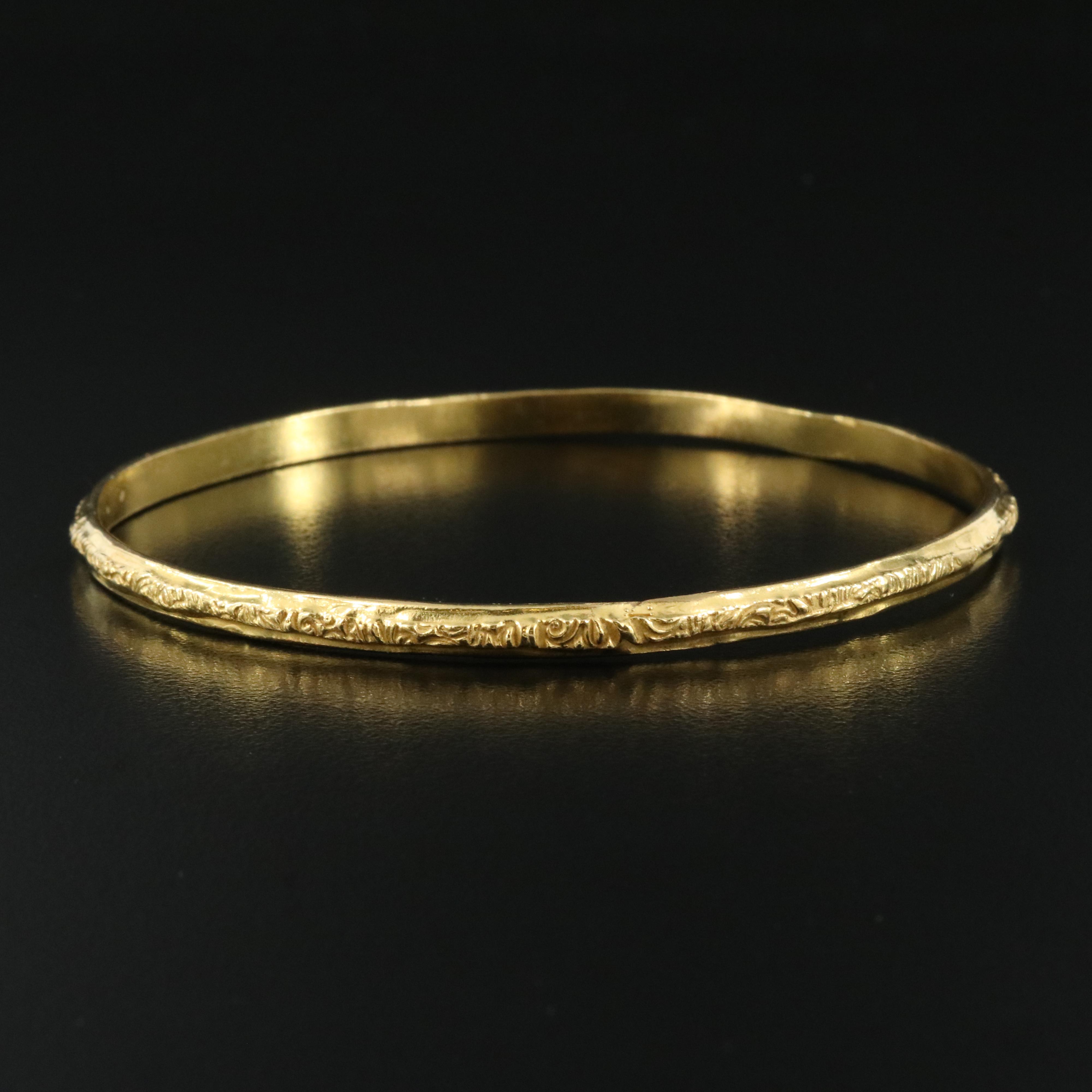 Denise Roberge 22K Patterned Bangle | EBTH