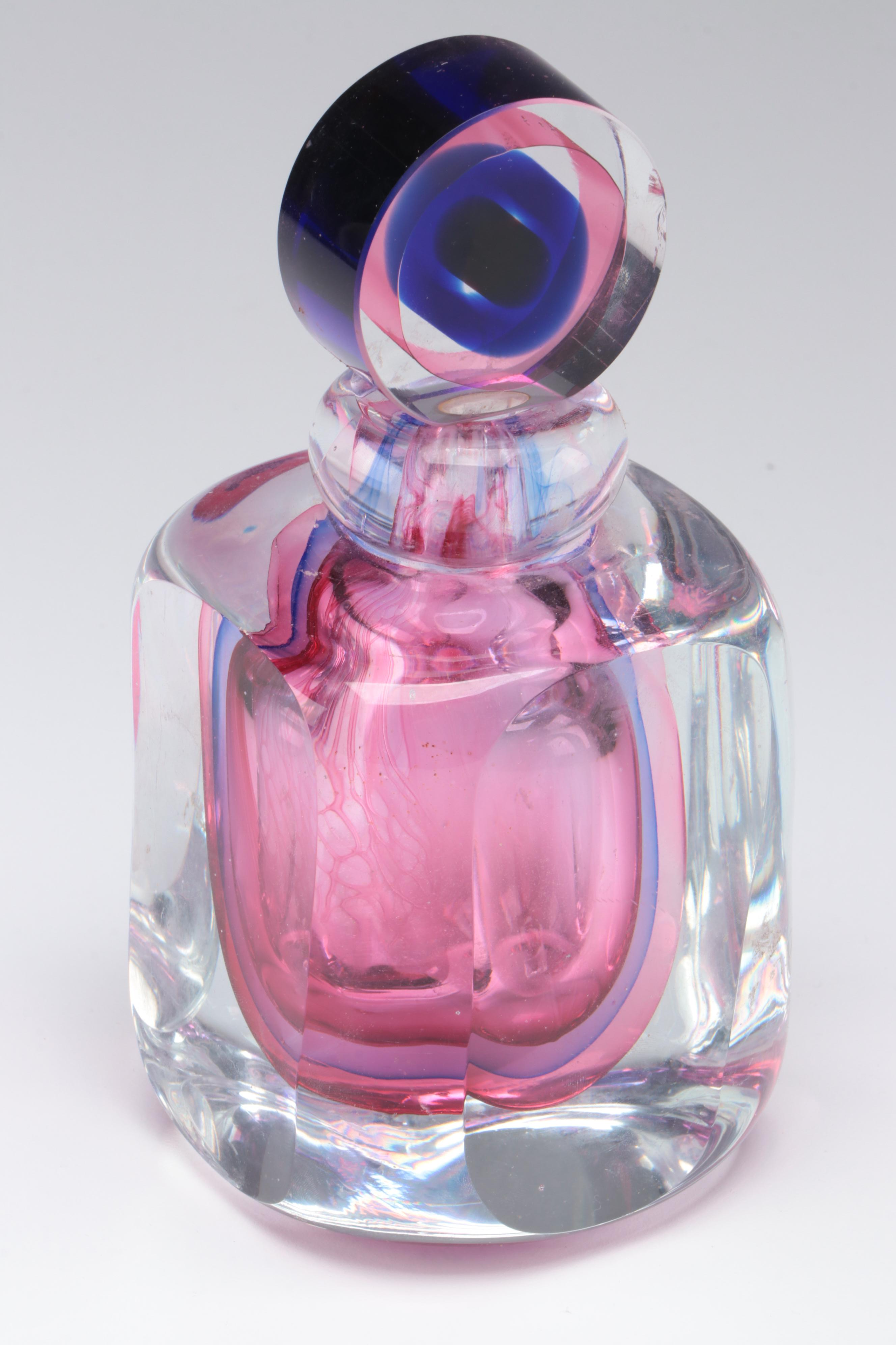 Teardrop Art Glass Paperweight and Glass Perfume Bottle | EBTH
