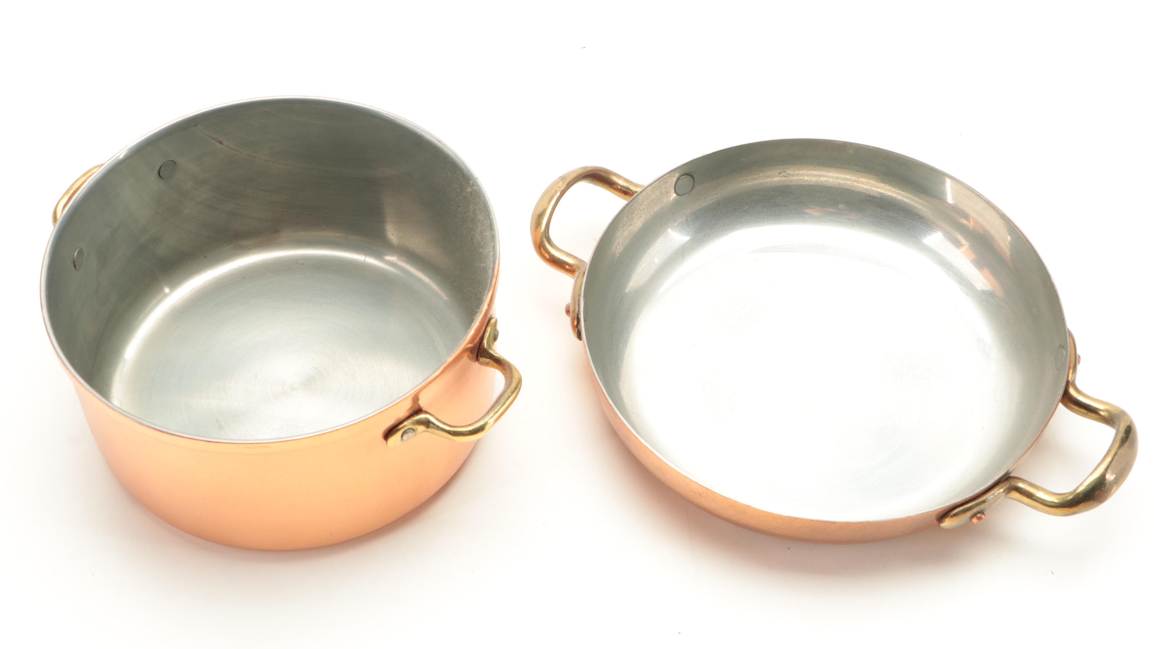 Tagus Copper-Clad Cookware With Measuring Cups and Stainless Steel ...