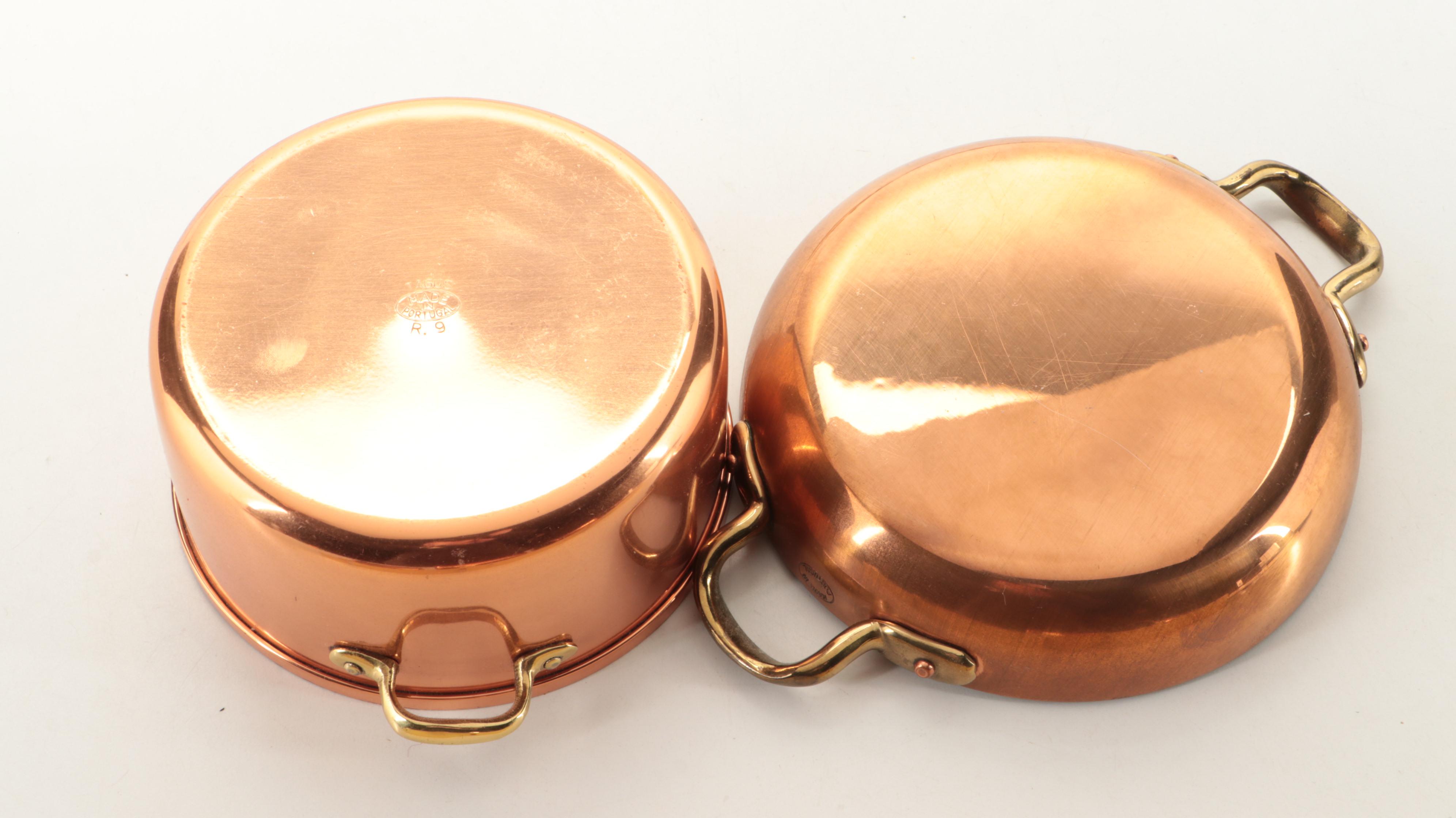 Tagus Copper-Clad Cookware With Measuring Cups and Stainless Steel ...