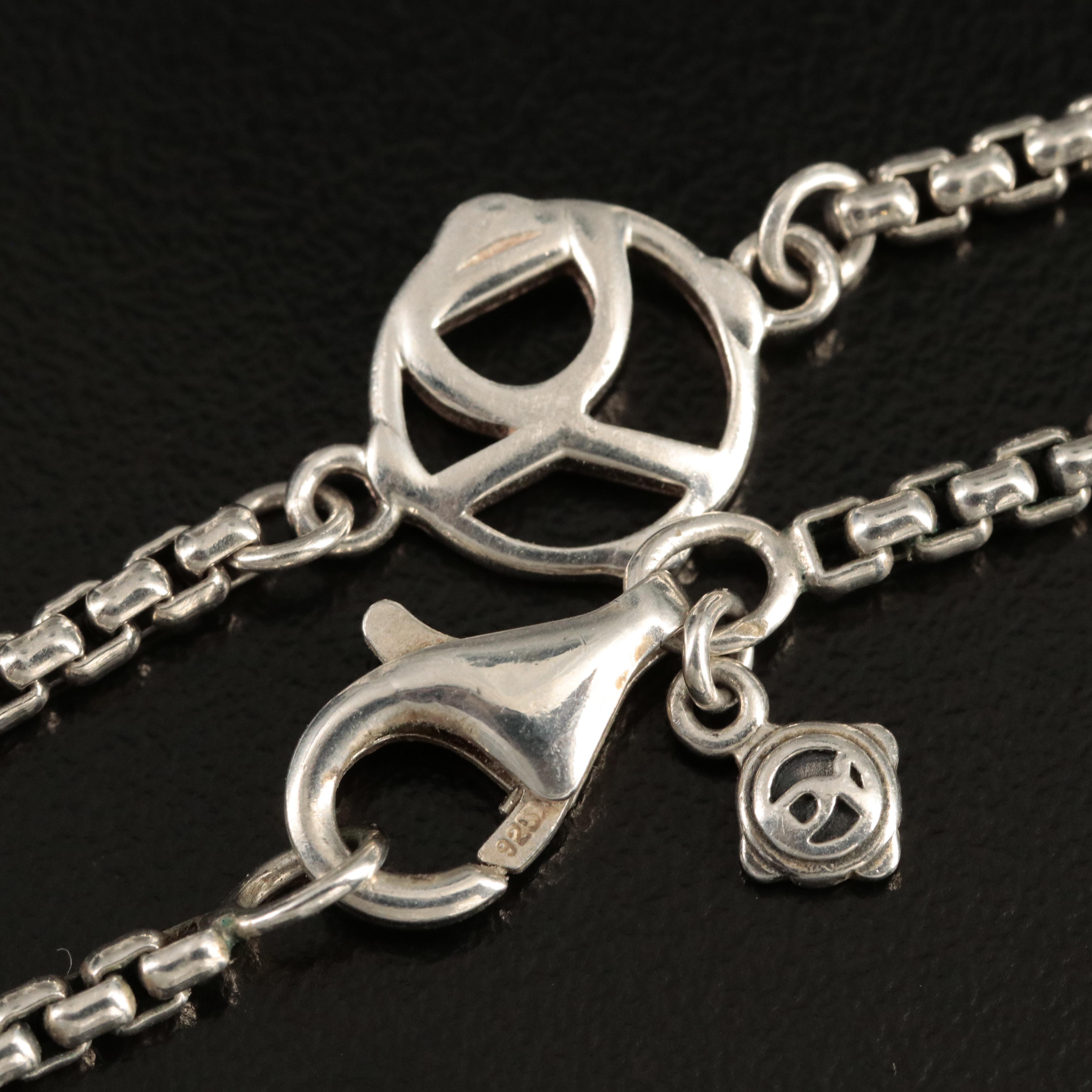 David Yurman Logo Station Necklace in Sterling | EBTH