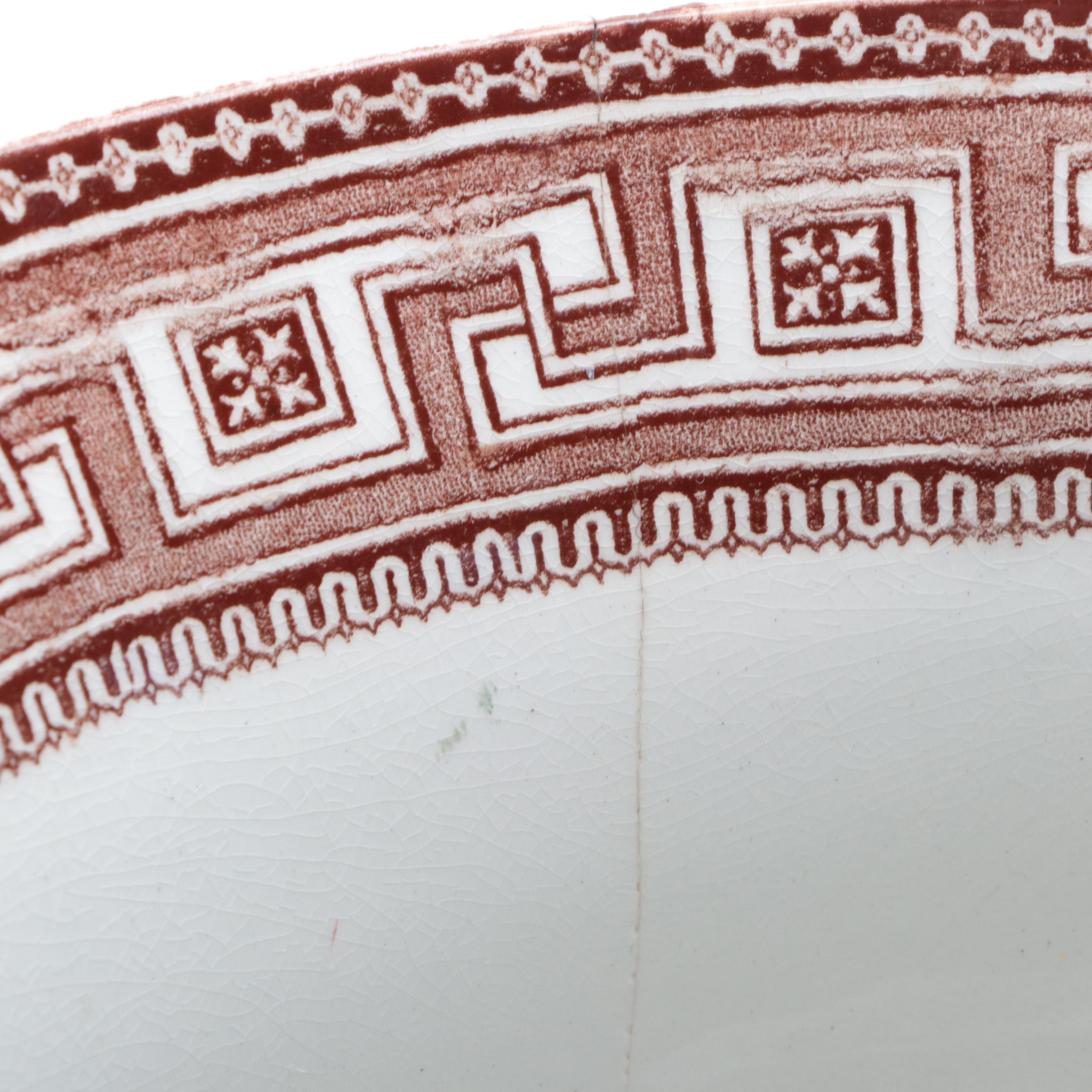 English Neoclassical Style Brown Transferware Slop Jar, 19th Century | EBTH