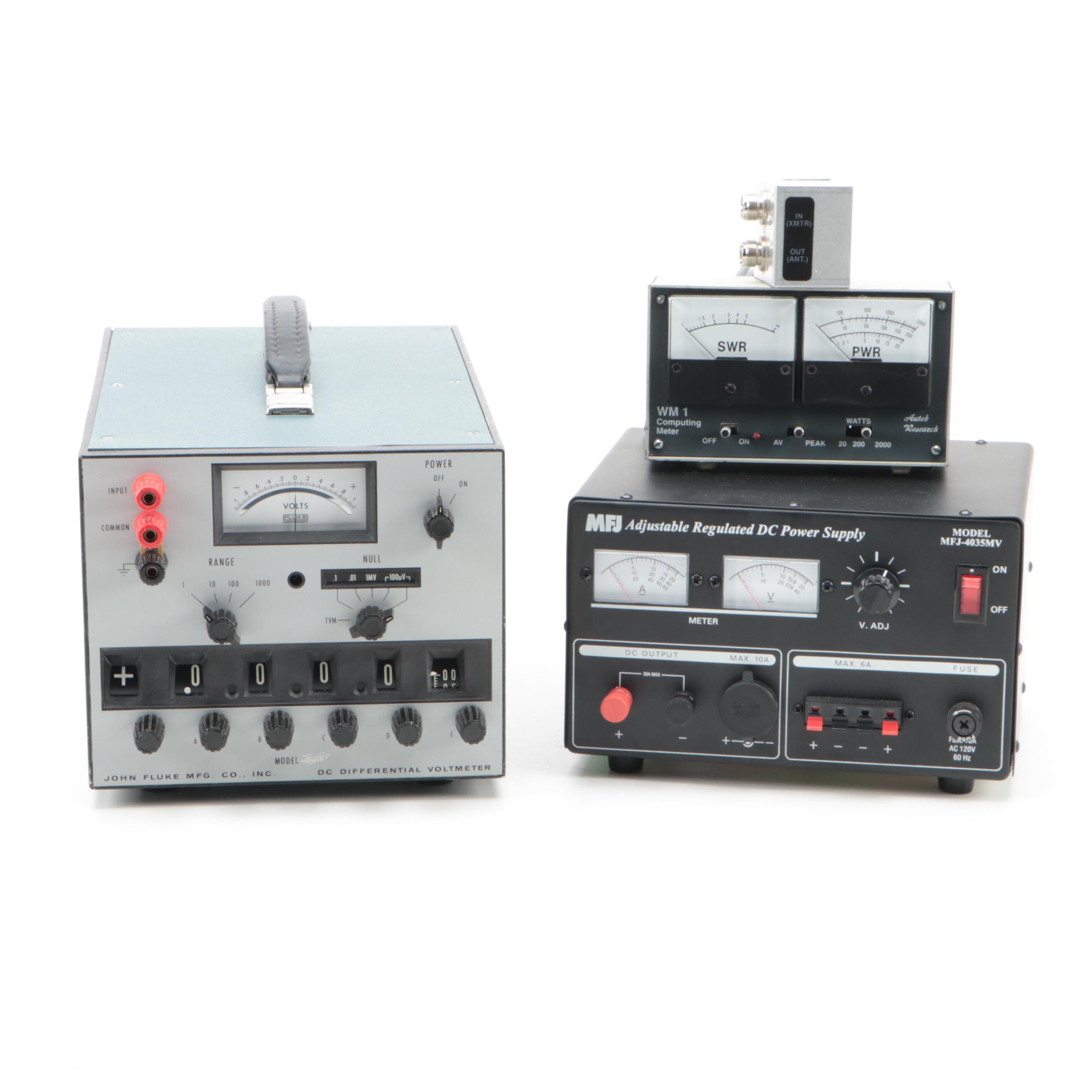 John Fluke Co. Differential Voltmeter, DC Power Supply, Computing ...