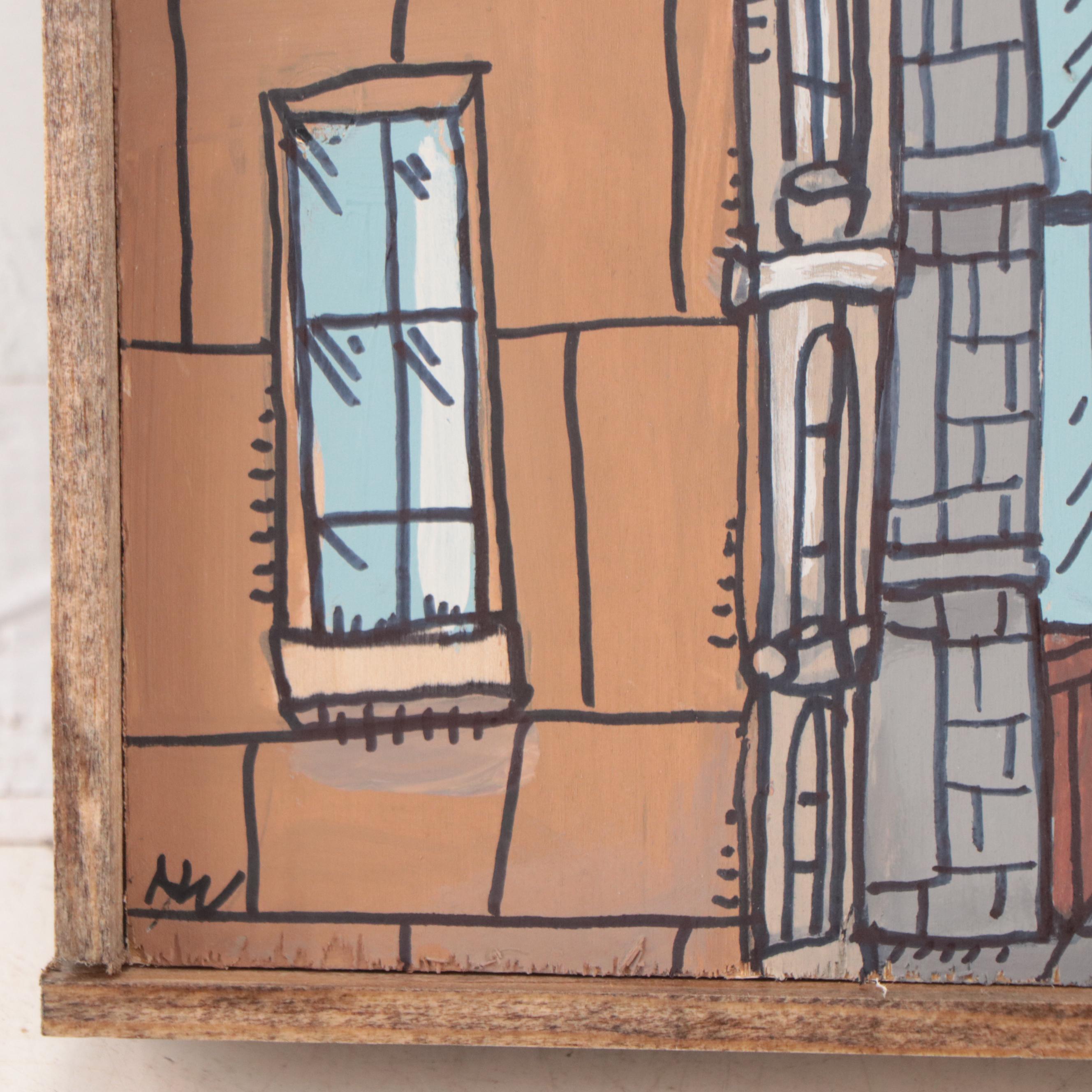 Aaron Wooten Acrylic and Ink Painting of Cityscape "Edinburgh," 2023 | EBTH