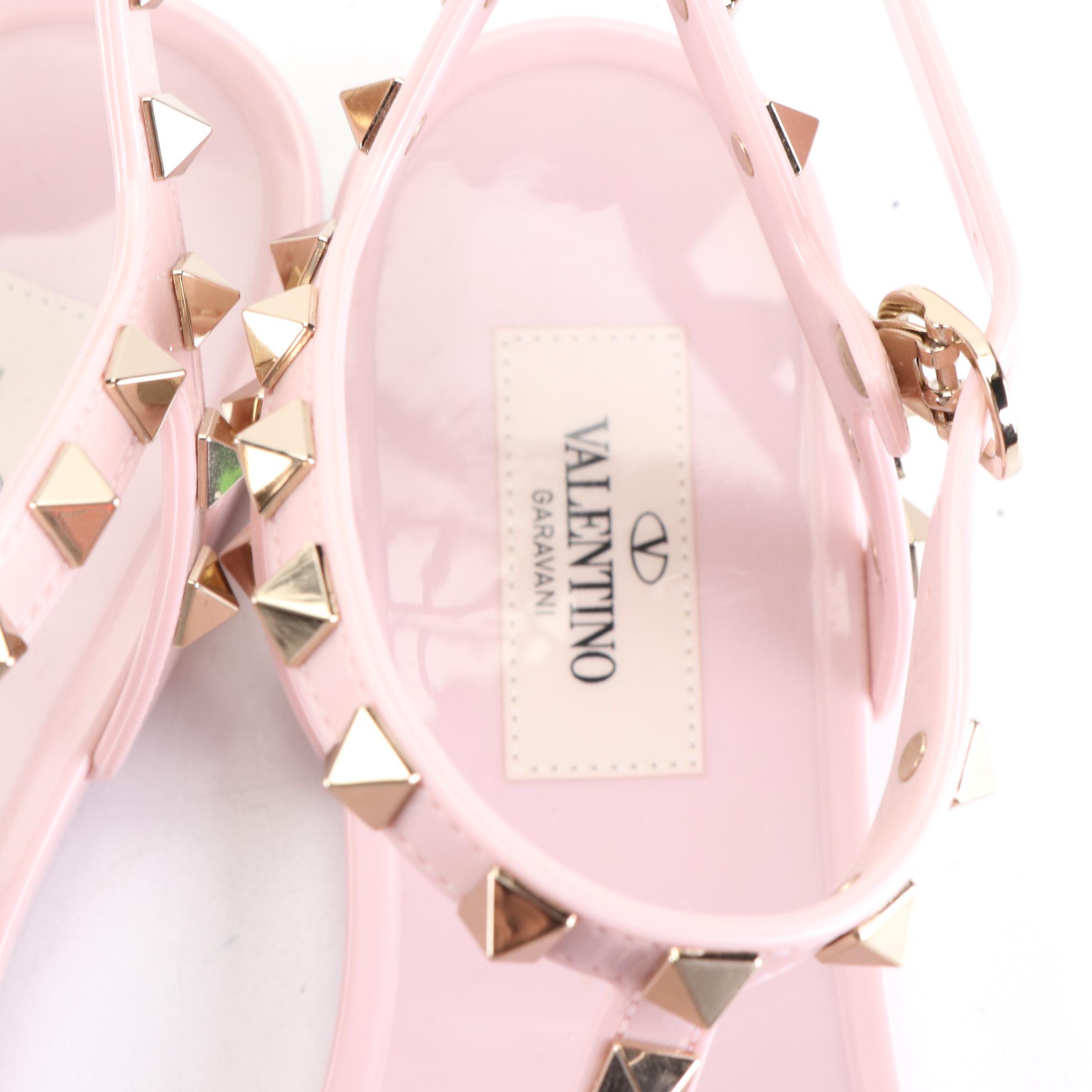Valentino Rockstud Jelly Sandals
