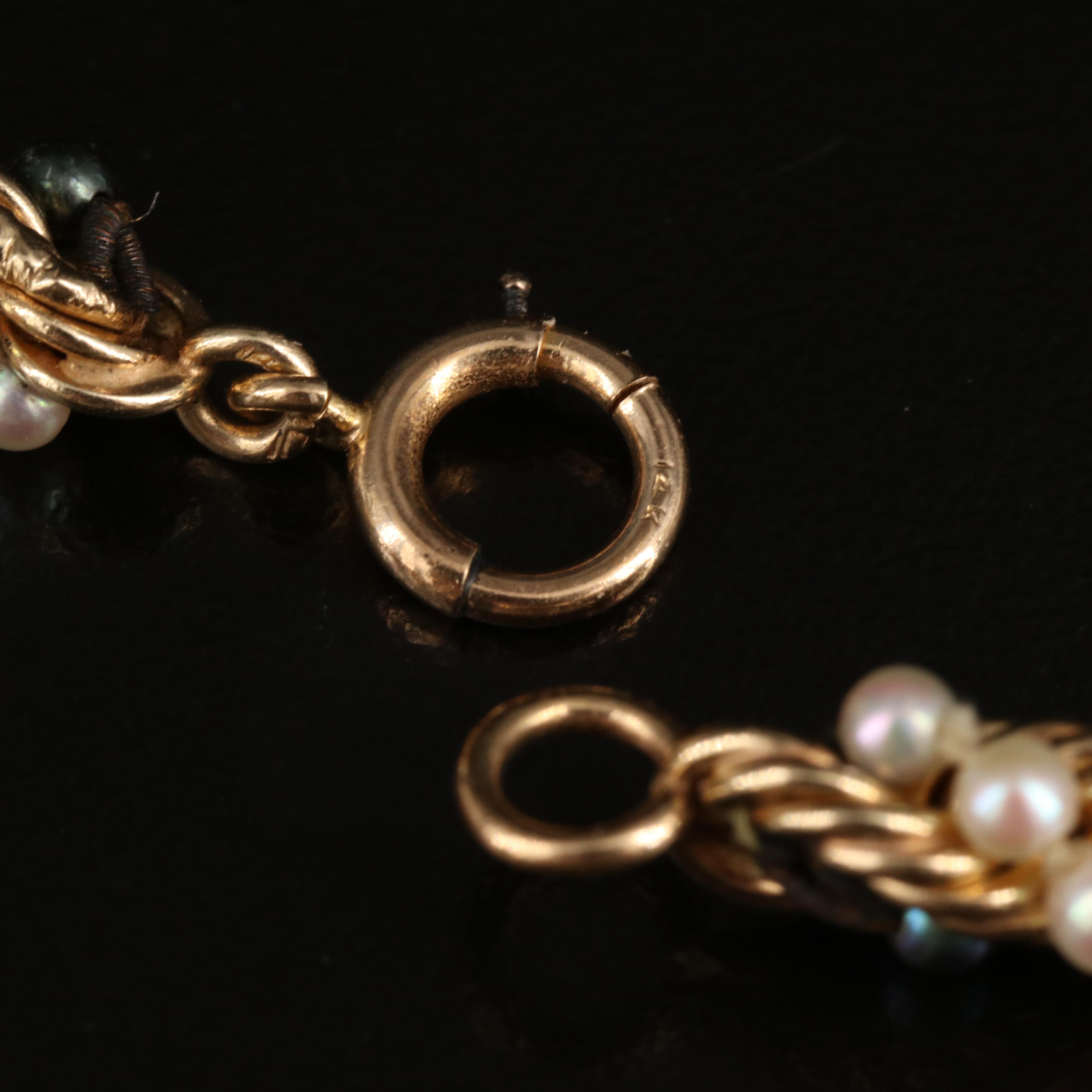 14K Seed Pearl Rope Chain Necklace | EBTH