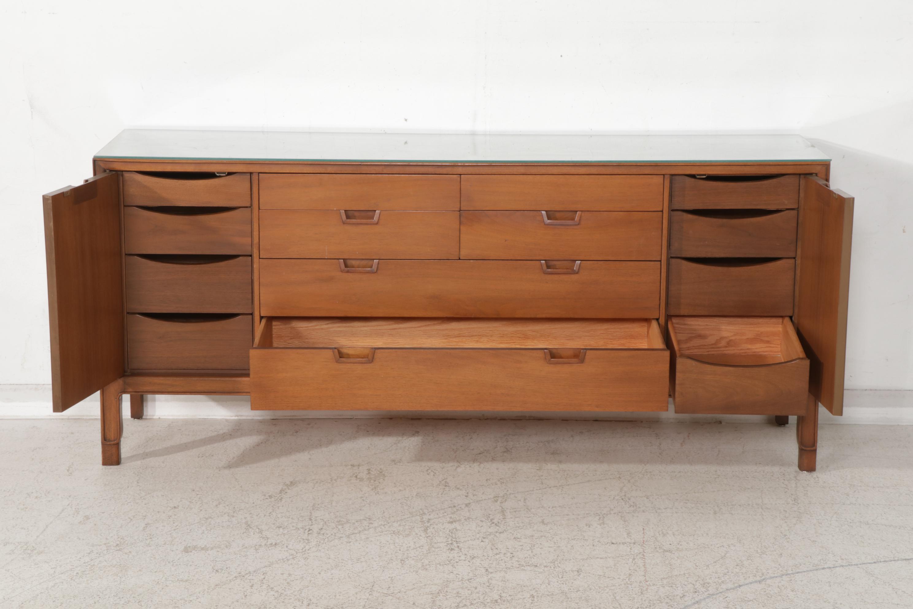 Mid Century Modern Mount Airy Janus Collection Walnut Dresser and ...