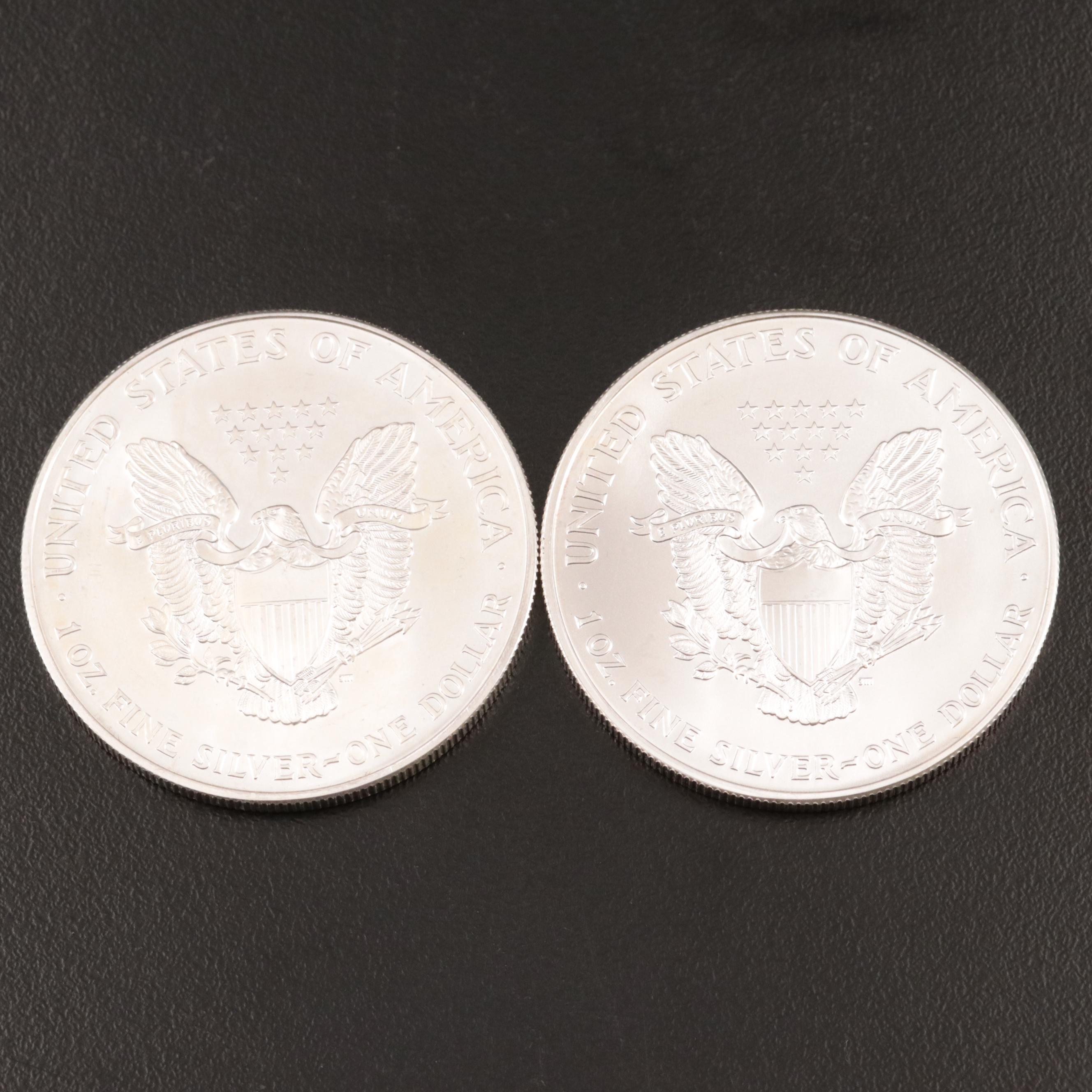 Five Colorized 2000 American Silver Eagles | EBTH