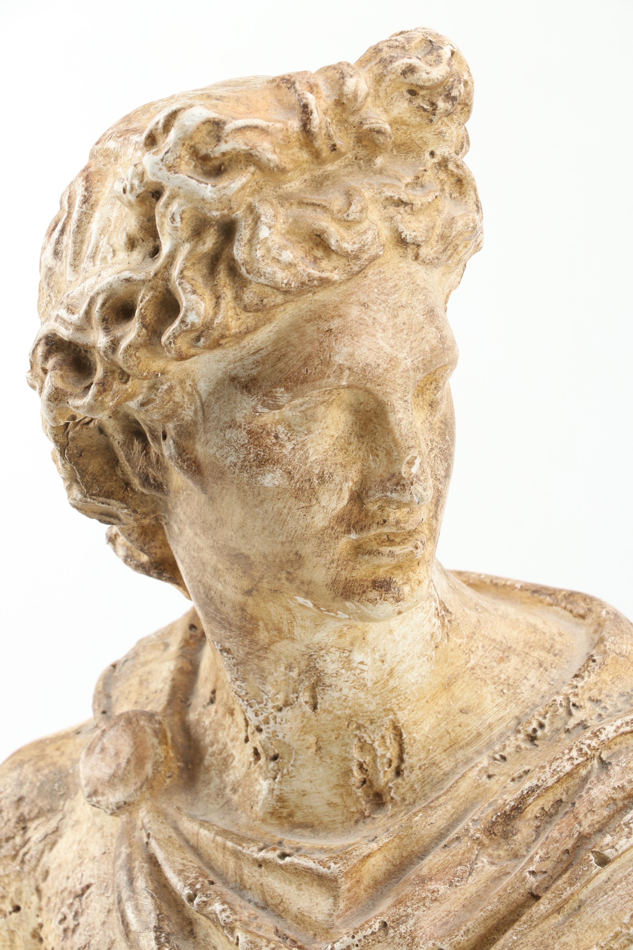 Decorative Plaster Bust, Wreath, Stand Hanger and Architectural Element ...