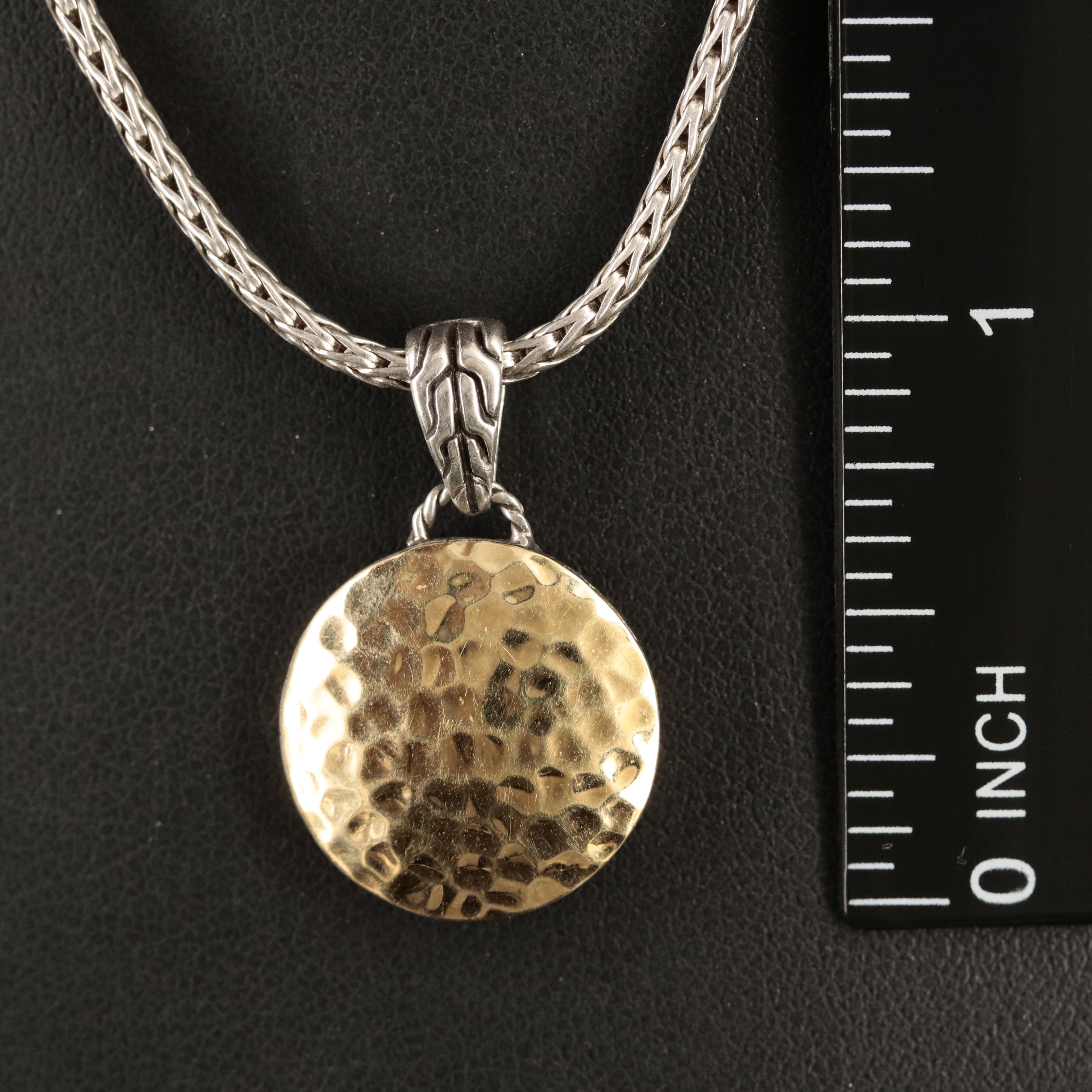 John Hardy "Palu" Reversible Pendant Necklace with 18K Bonded Accent | EBTH