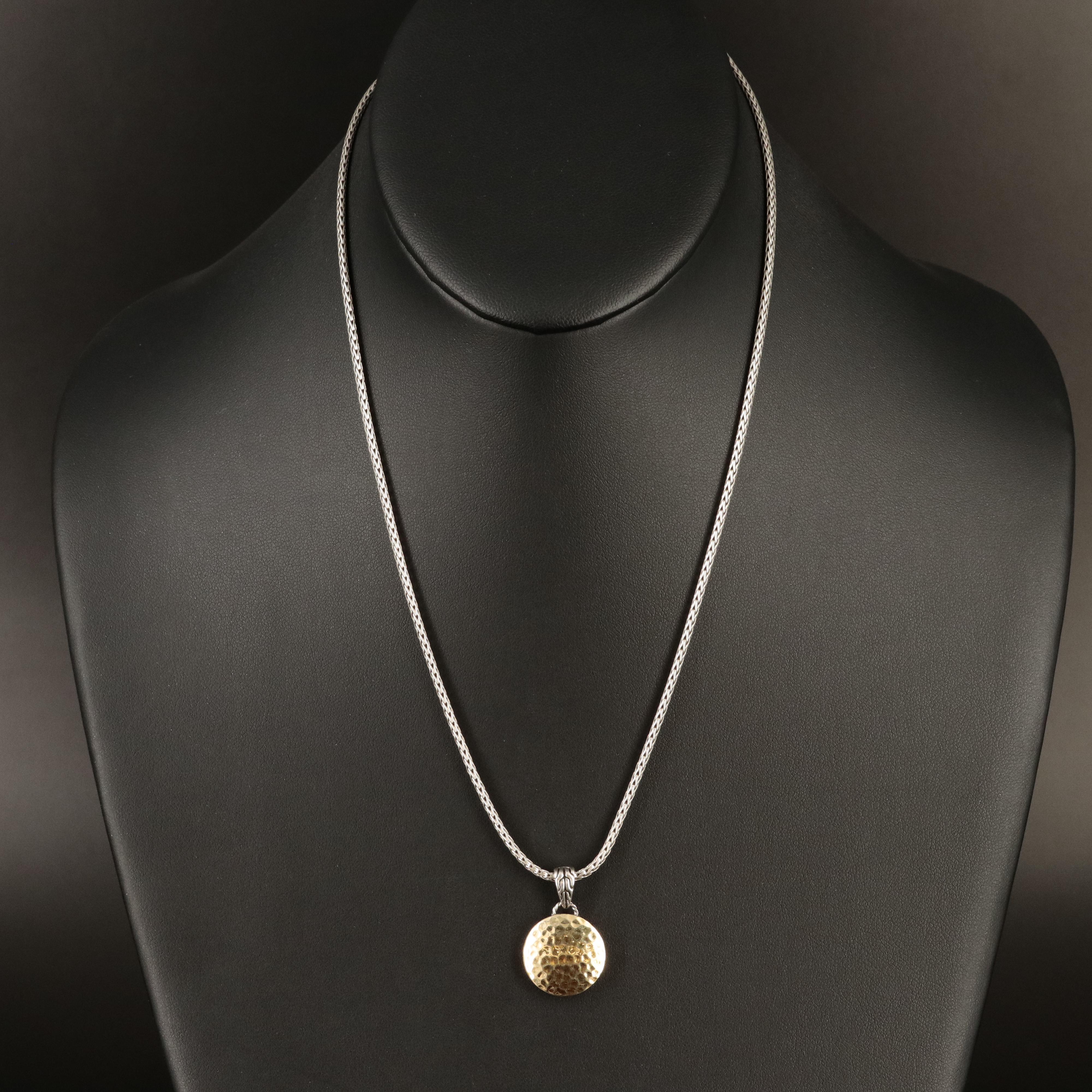 John Hardy "Palu" Reversible Pendant Necklace with 18K Bonded Accent | EBTH