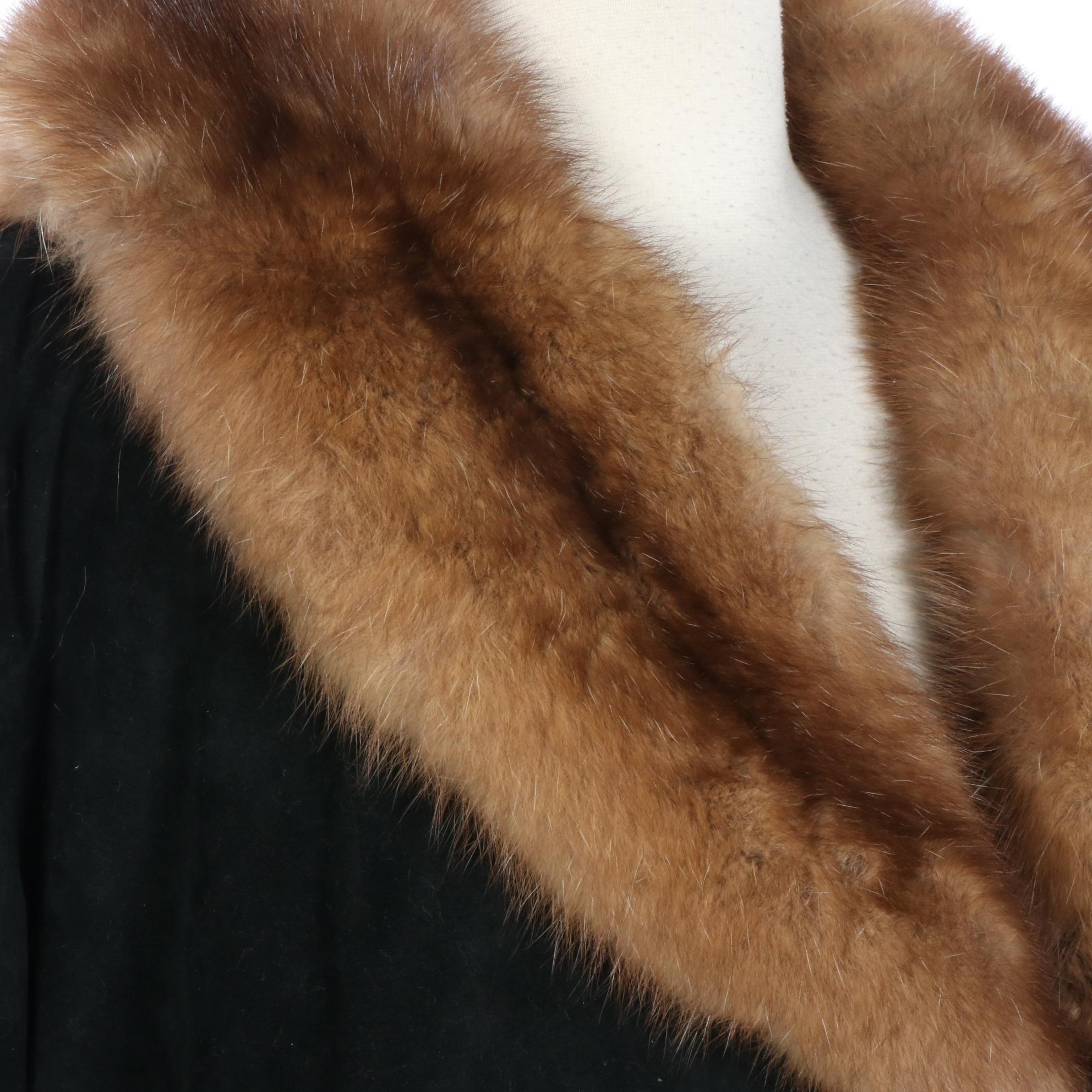 Lawrence of London Ultra Suede Coat with Mink and Marten Lining | EBTH