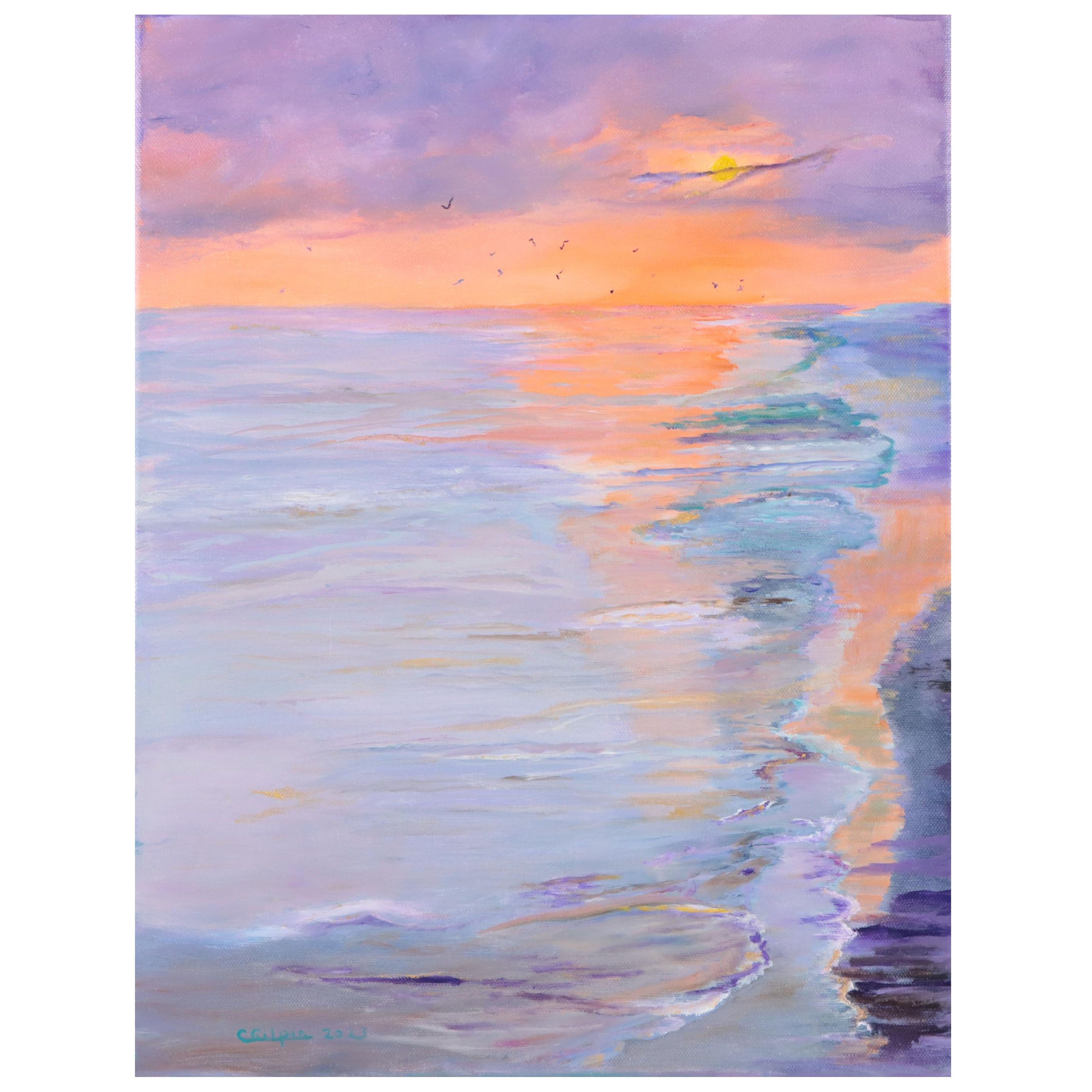 C. Gilpin Oil Painting "Florida Gulf Coast Sunset," 2023 | EBTH