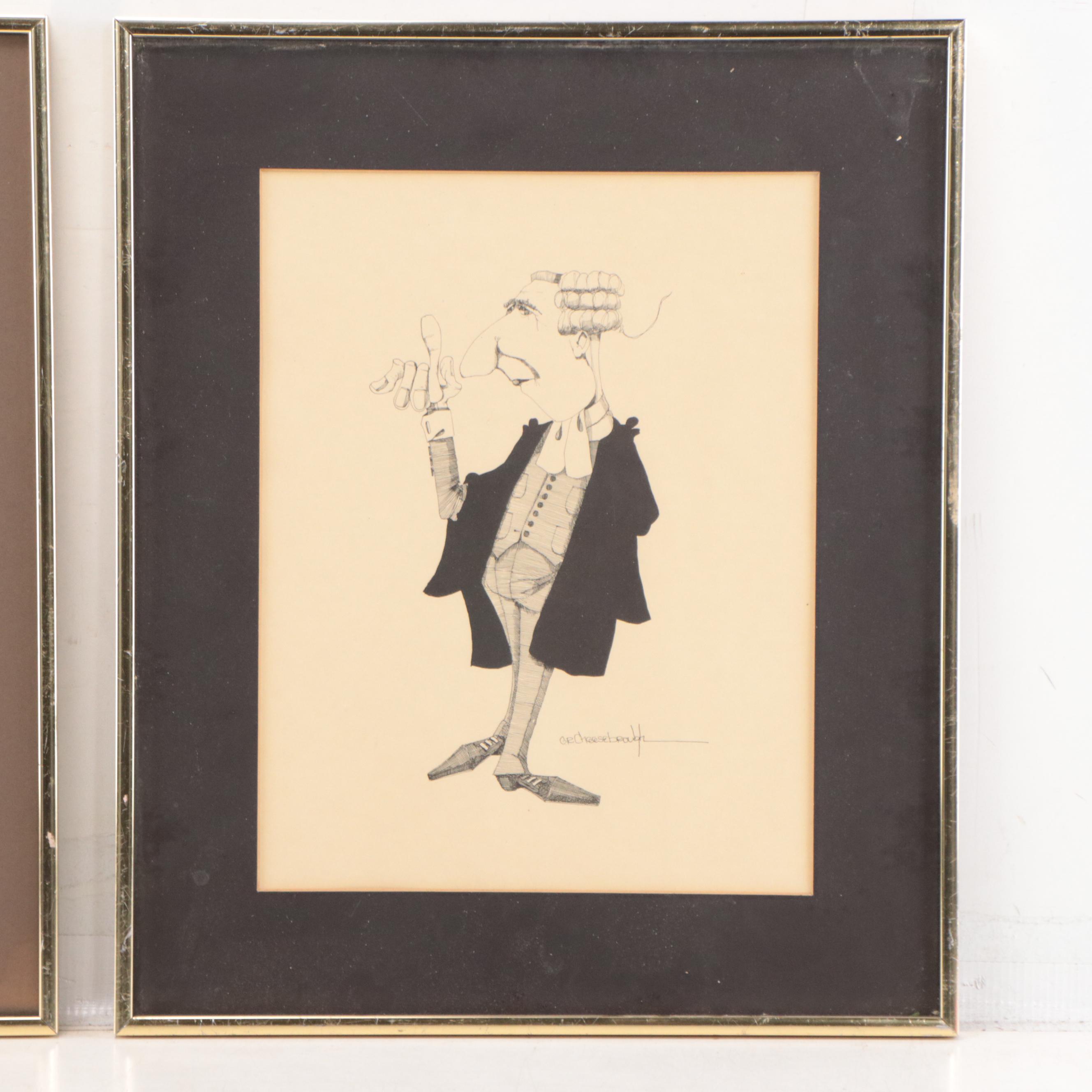 Lithographs After G.R. Cheesebrough of Barristers, Mid-20th Century | EBTH