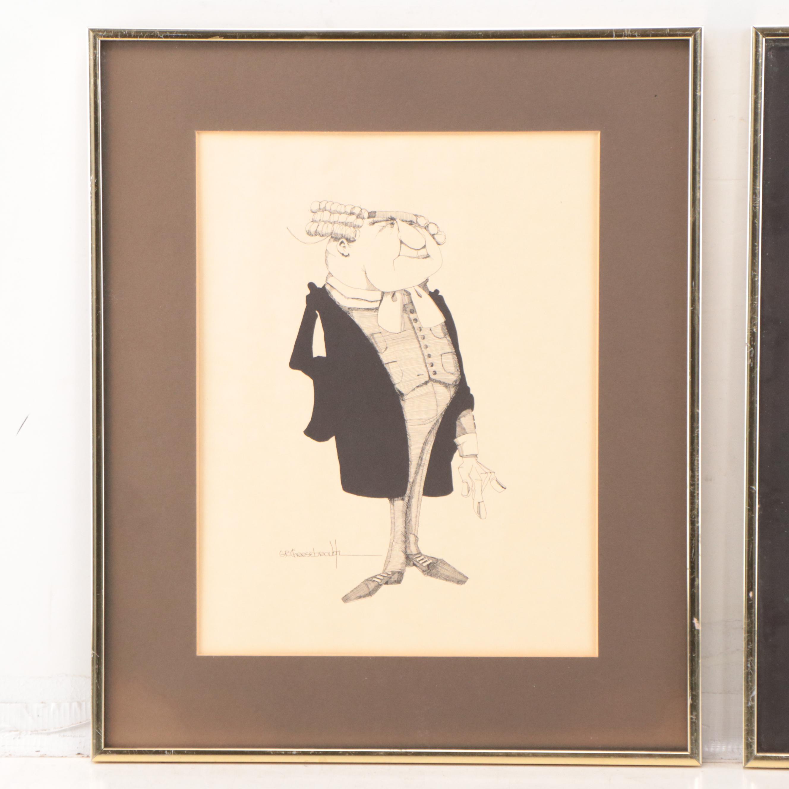 Lithographs After G.R. Cheesebrough of Barristers, Mid-20th Century | EBTH