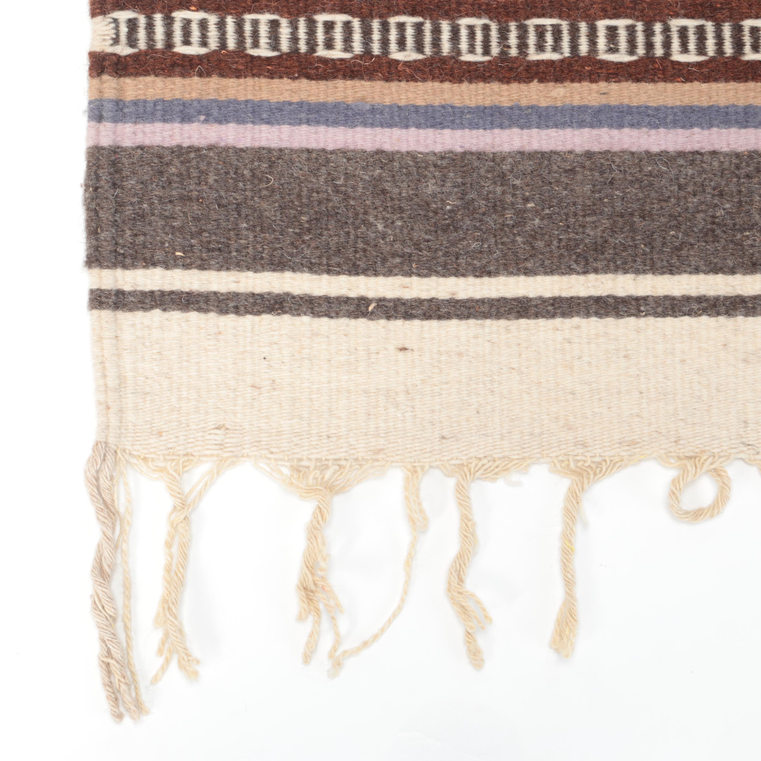 2'4 x 6'10 Handmade Woven Chimayo Style Carpet Runner | EBTH
