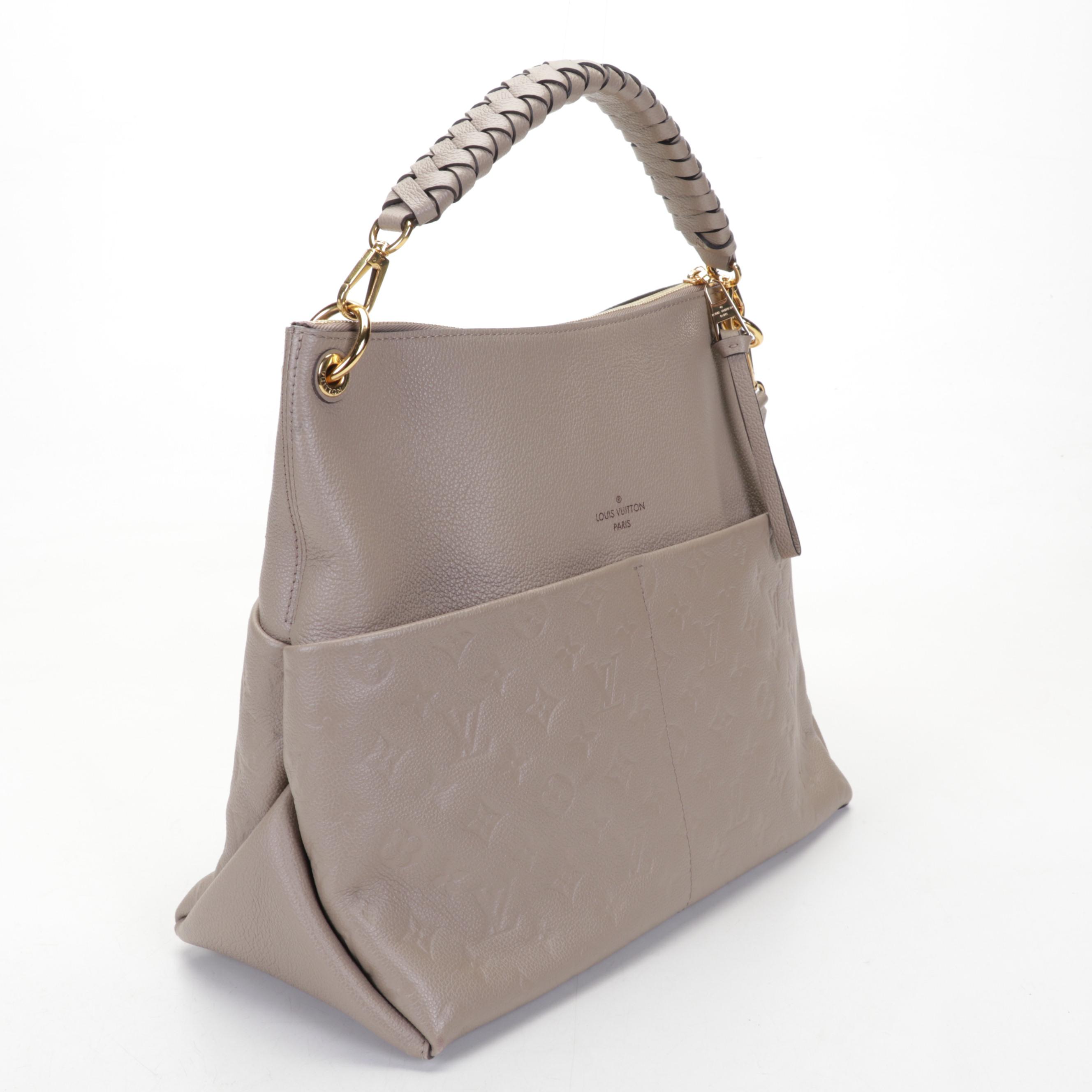Louis Vuitton Maida Hobo Bag in Turtledove Grain and Monogram Empreinte ...