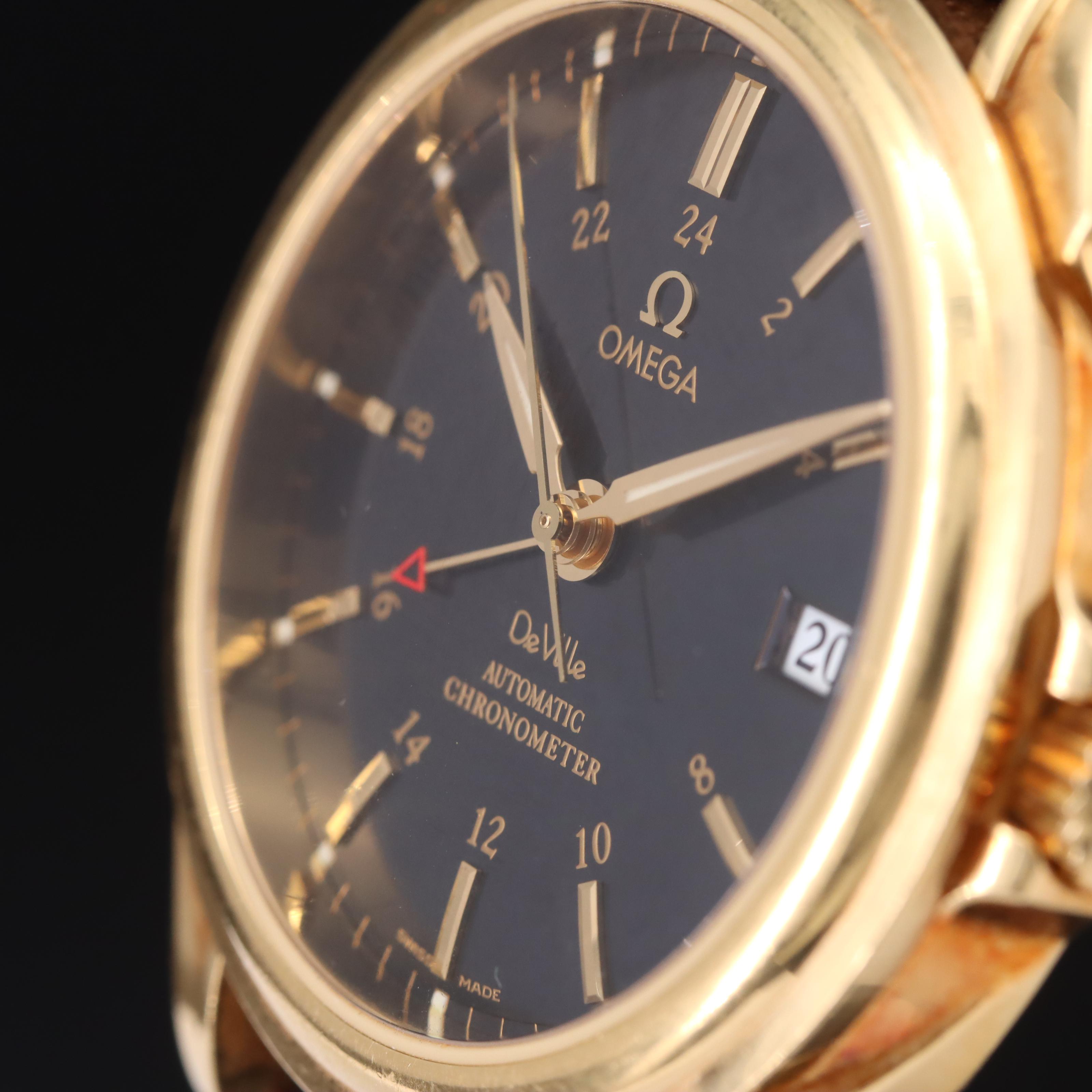 18K Omega DeVille GMT Wristwatch | EBTH
