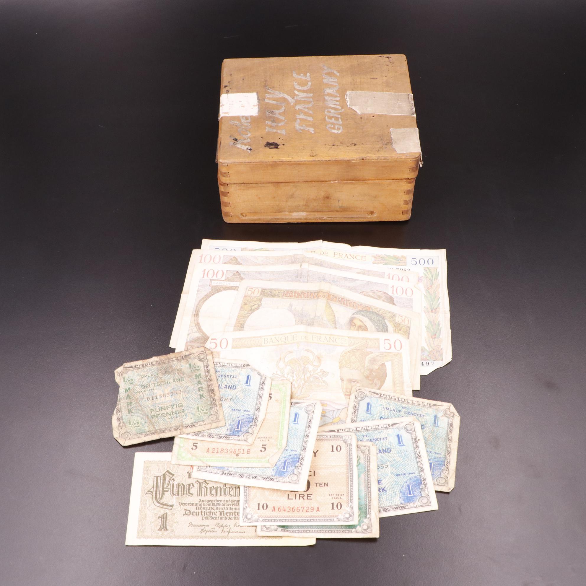 Three Vintage Postage Stamp Albums and Vintage Foreign Currency | EBTH