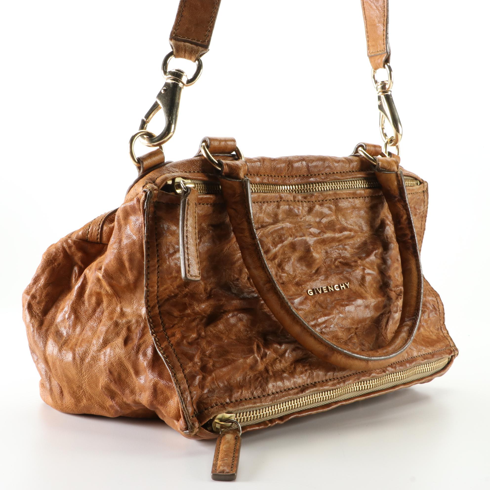 Givenchy Pandora Distressed Leather Shoulder Bag | EBTH