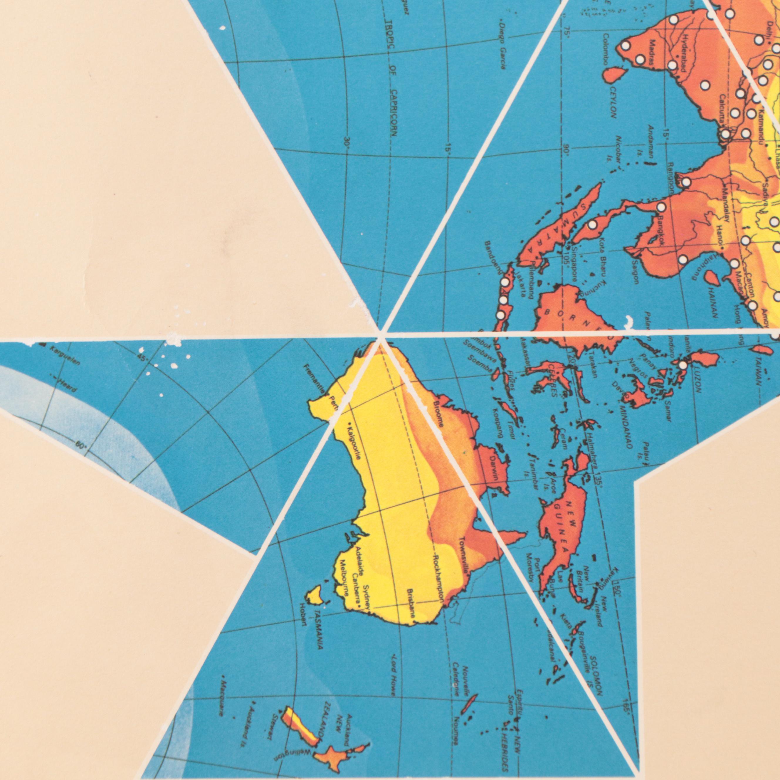 Buckminster Fuller Halftone Map "Dymaxion Airocean World Map," 1979 | EBTH