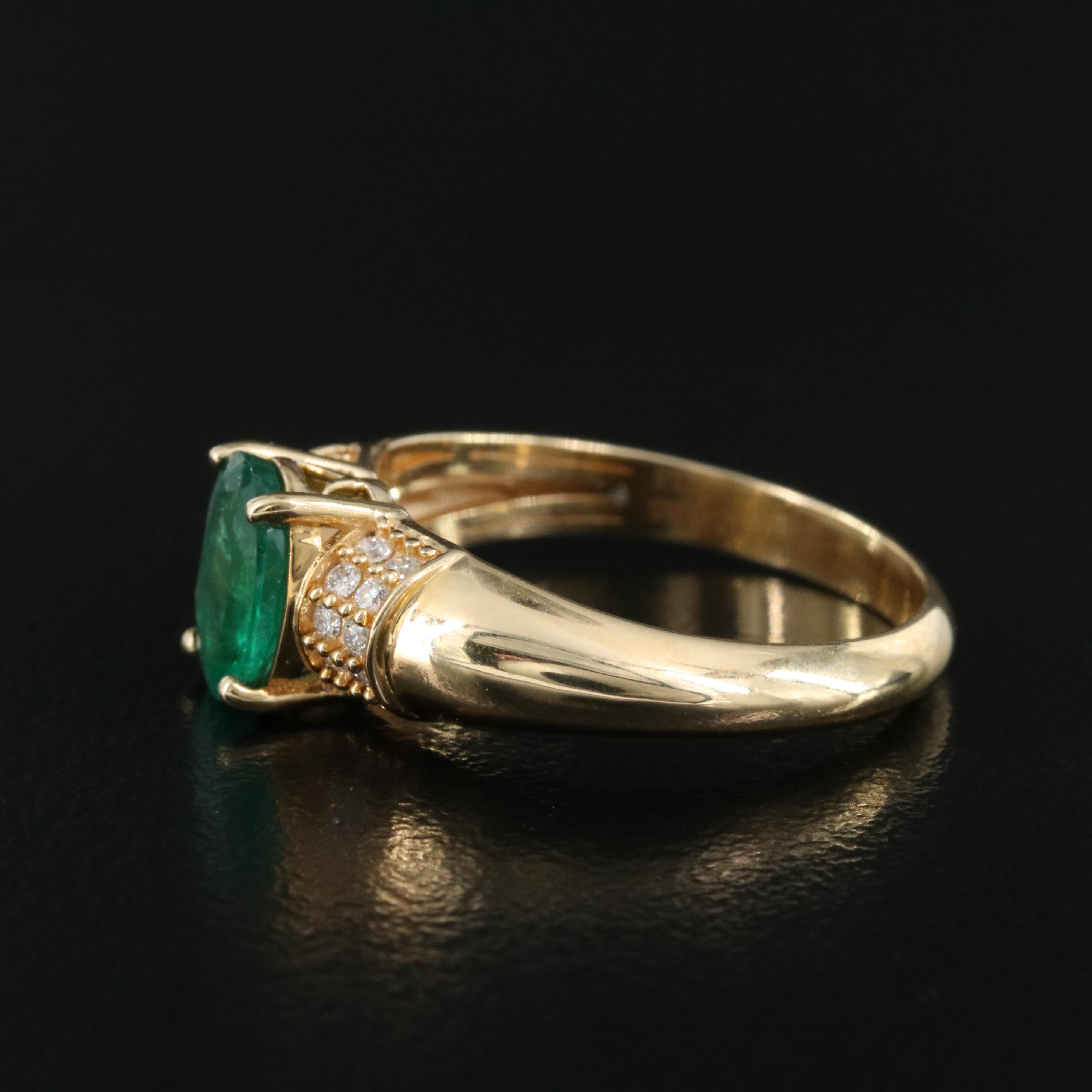 Chromia Jewelry 18K Emerald and Diamond Ring | EBTH