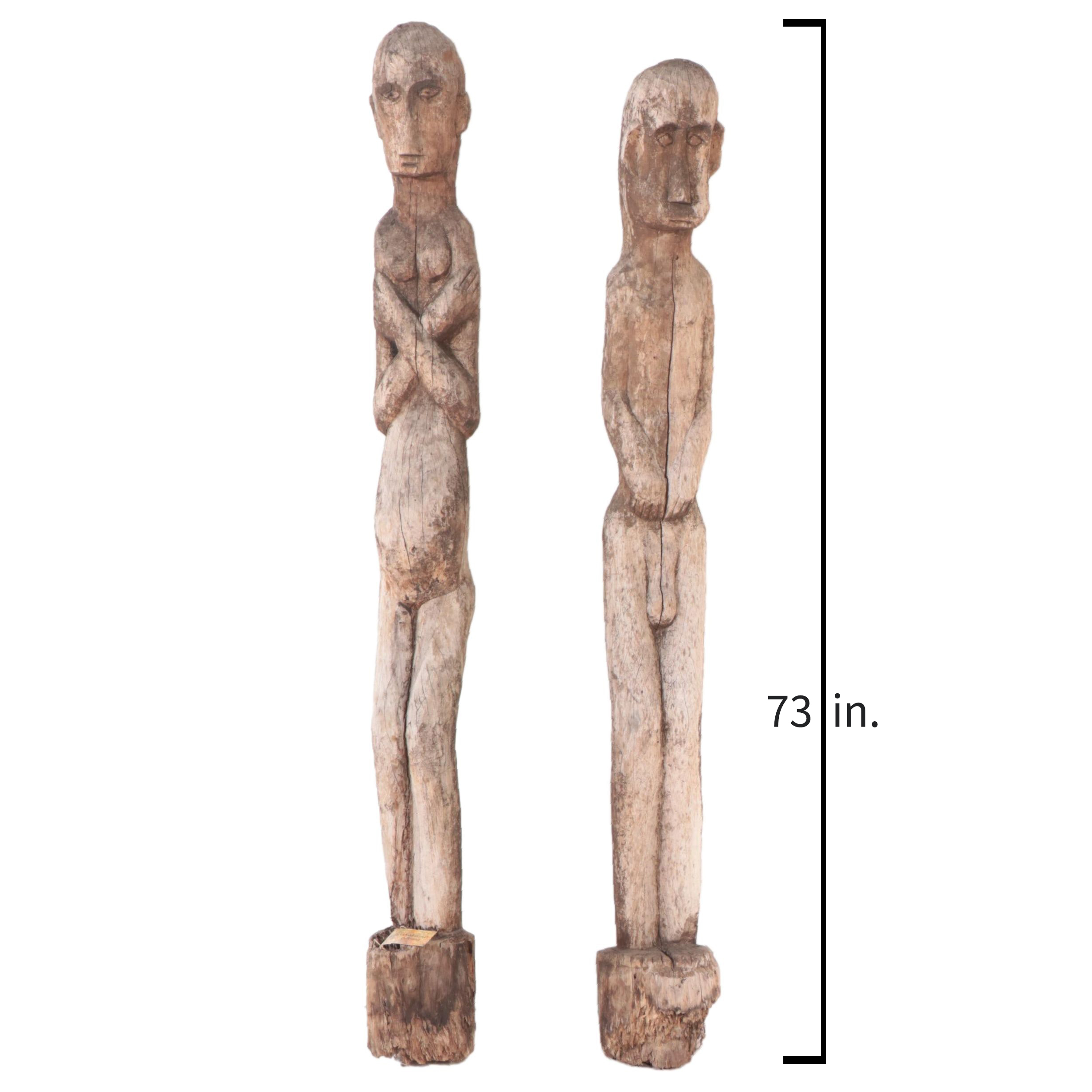 Ifugao Bulul Male and Female Bontoc Pine Figures, Circa 1940 | EBTH
