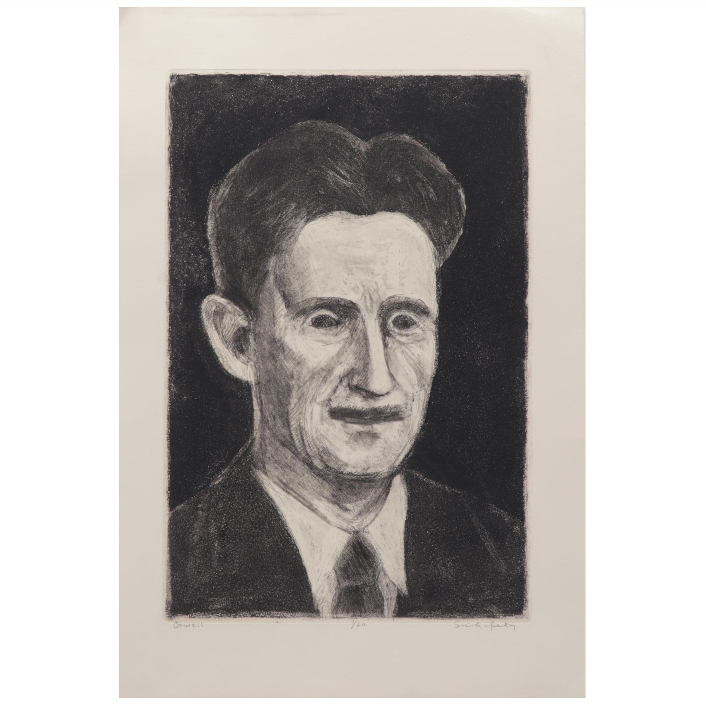 Sidney Chafetz Etching With Aquatint "George Orwell," 1984 | EBTH