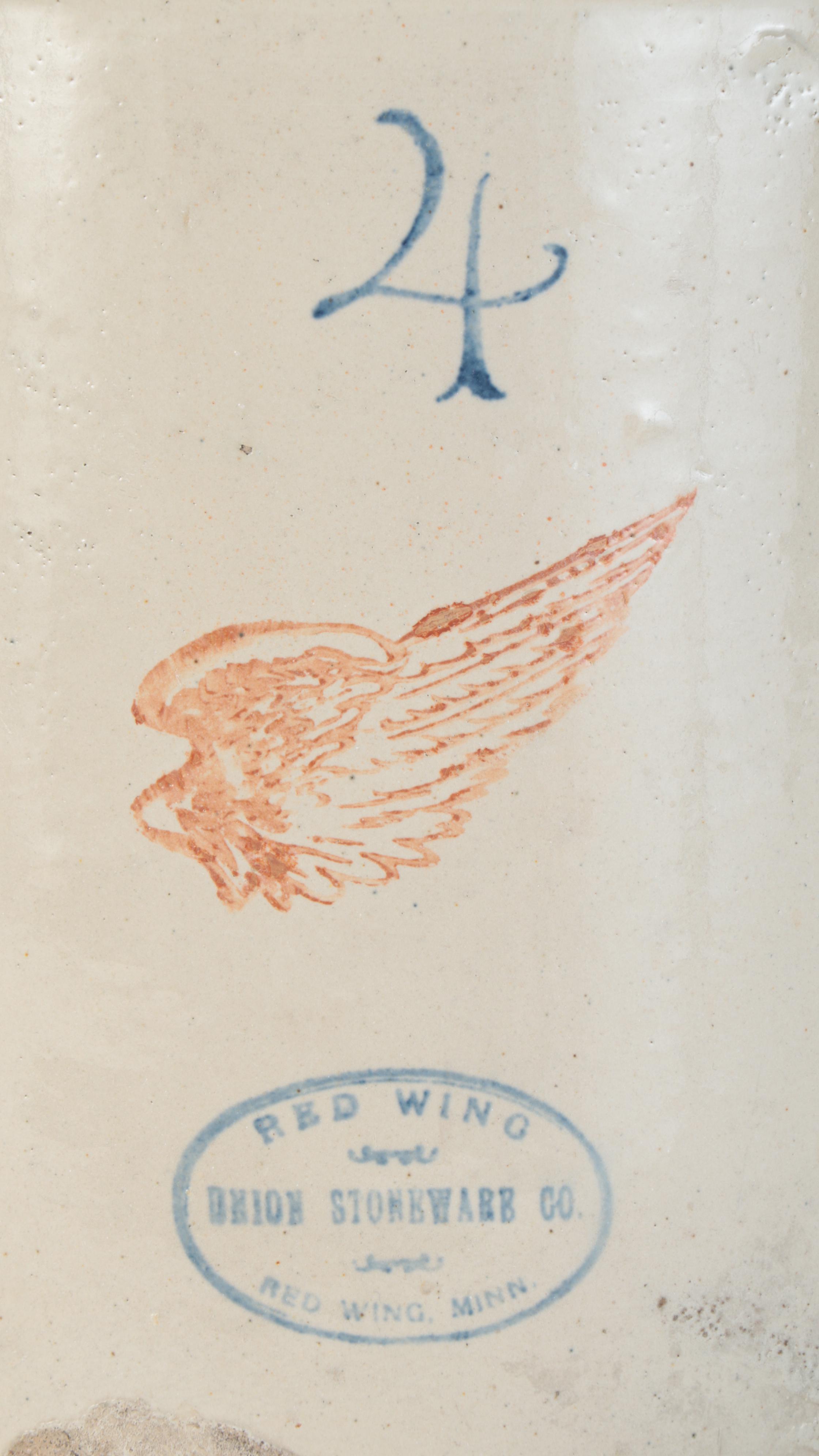 Red Wing Four-Gallon Salt Glazed Stoneware Crock with Five-Gallon ...