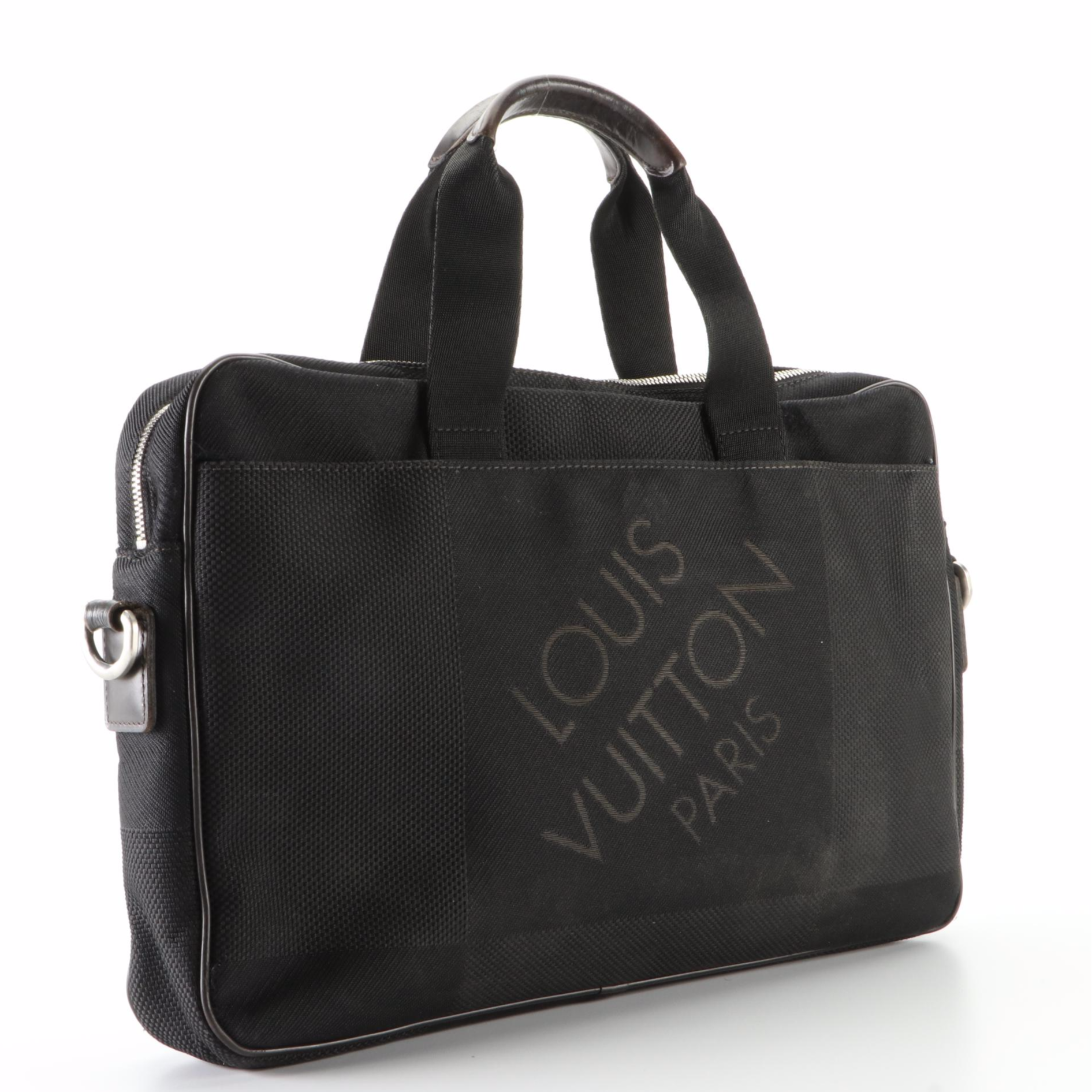 Louis Vuitton Laptop Bag in Black Damier Géant with Leather Trim | EBTH