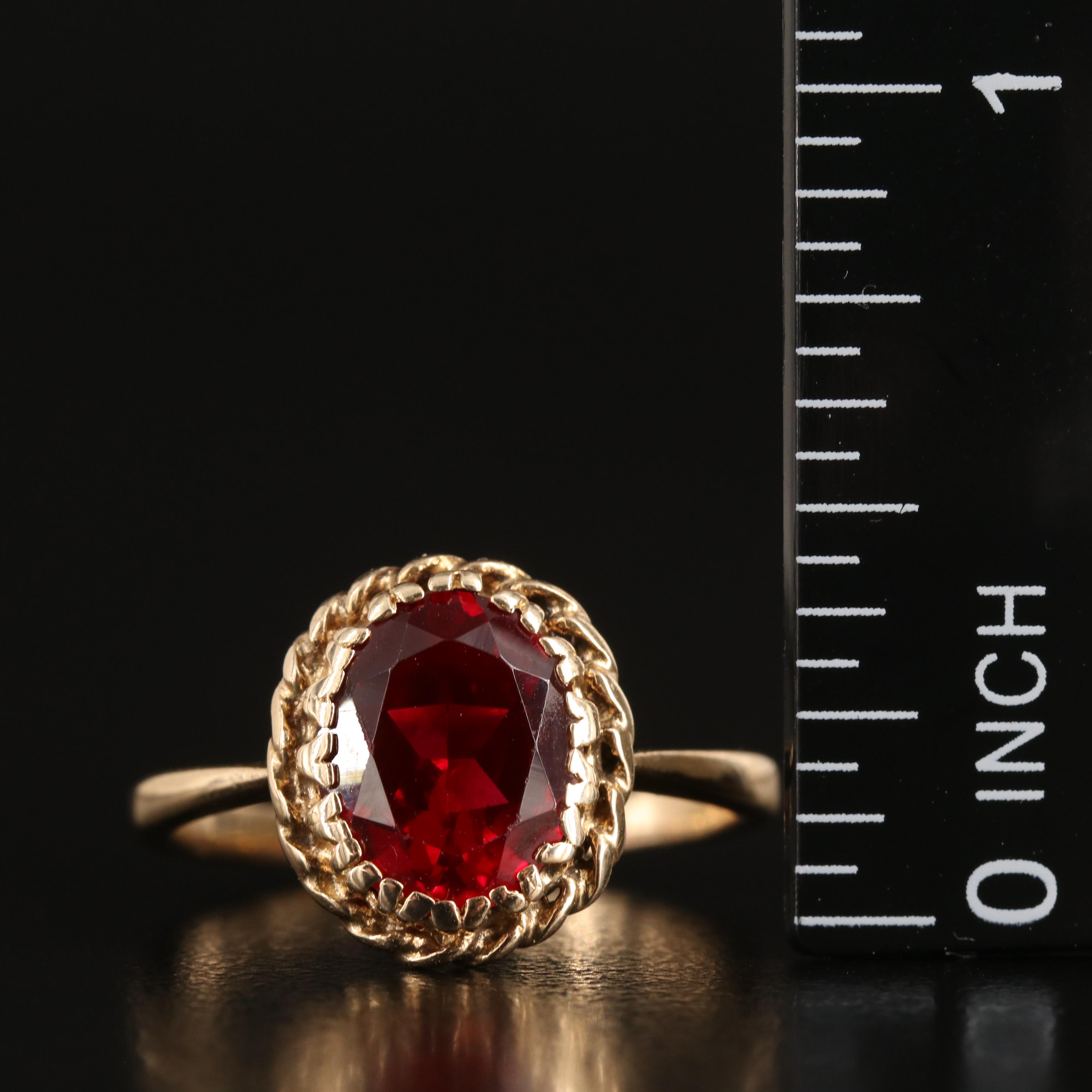 10K Ruby Diamond Ring with Braided Trim | EBTH