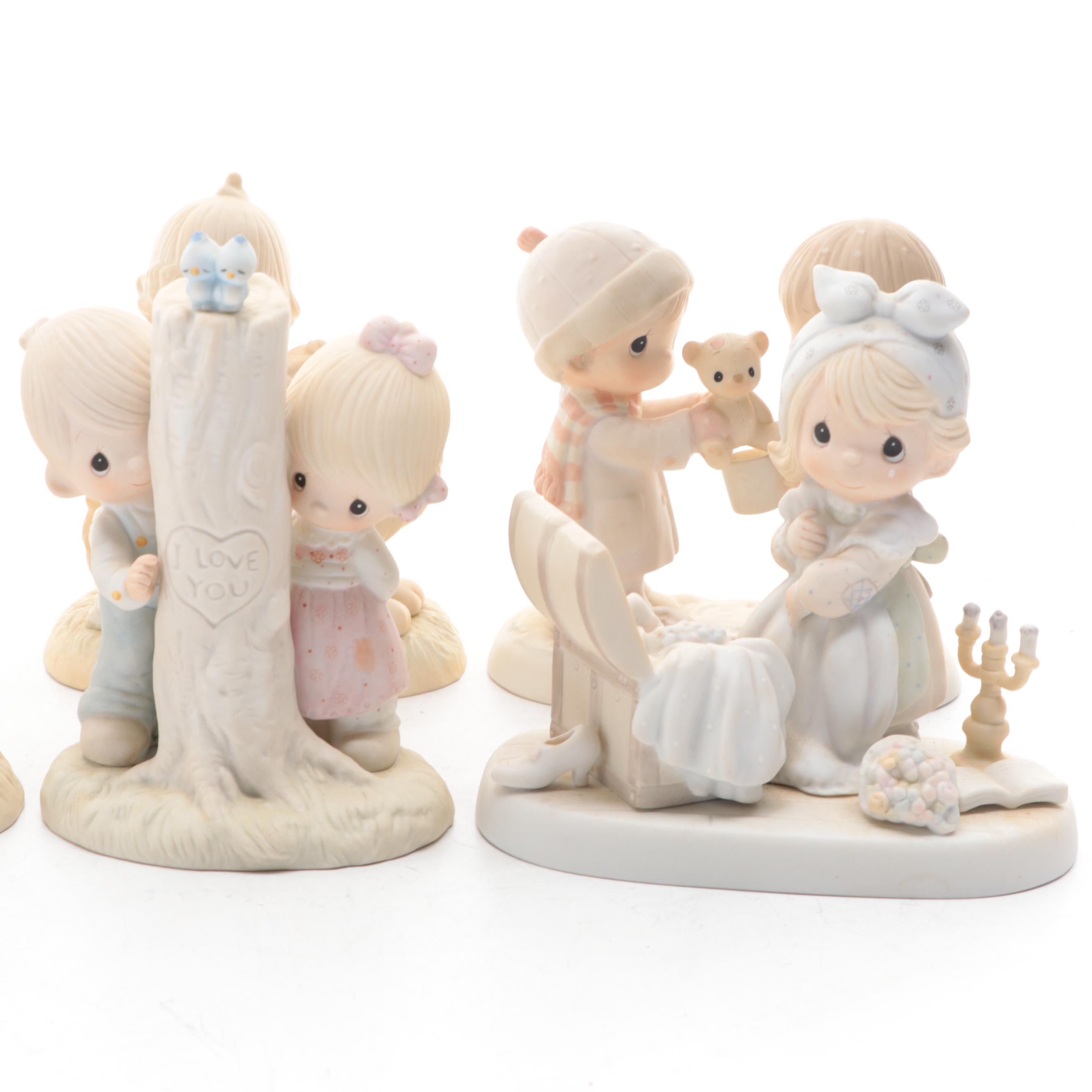 Precious Moment Porcelain Figurines Including "Peace on Earth," and ...