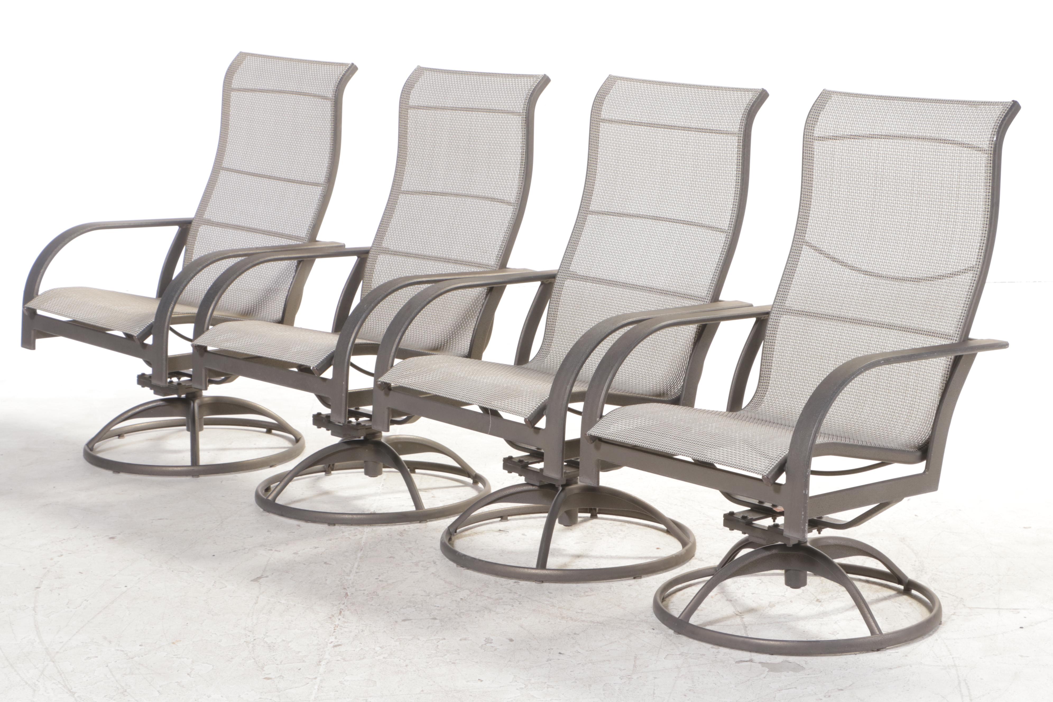 Four Winston Powder-Coated Aluminum Patio Swivel-Rockers | EBTH
