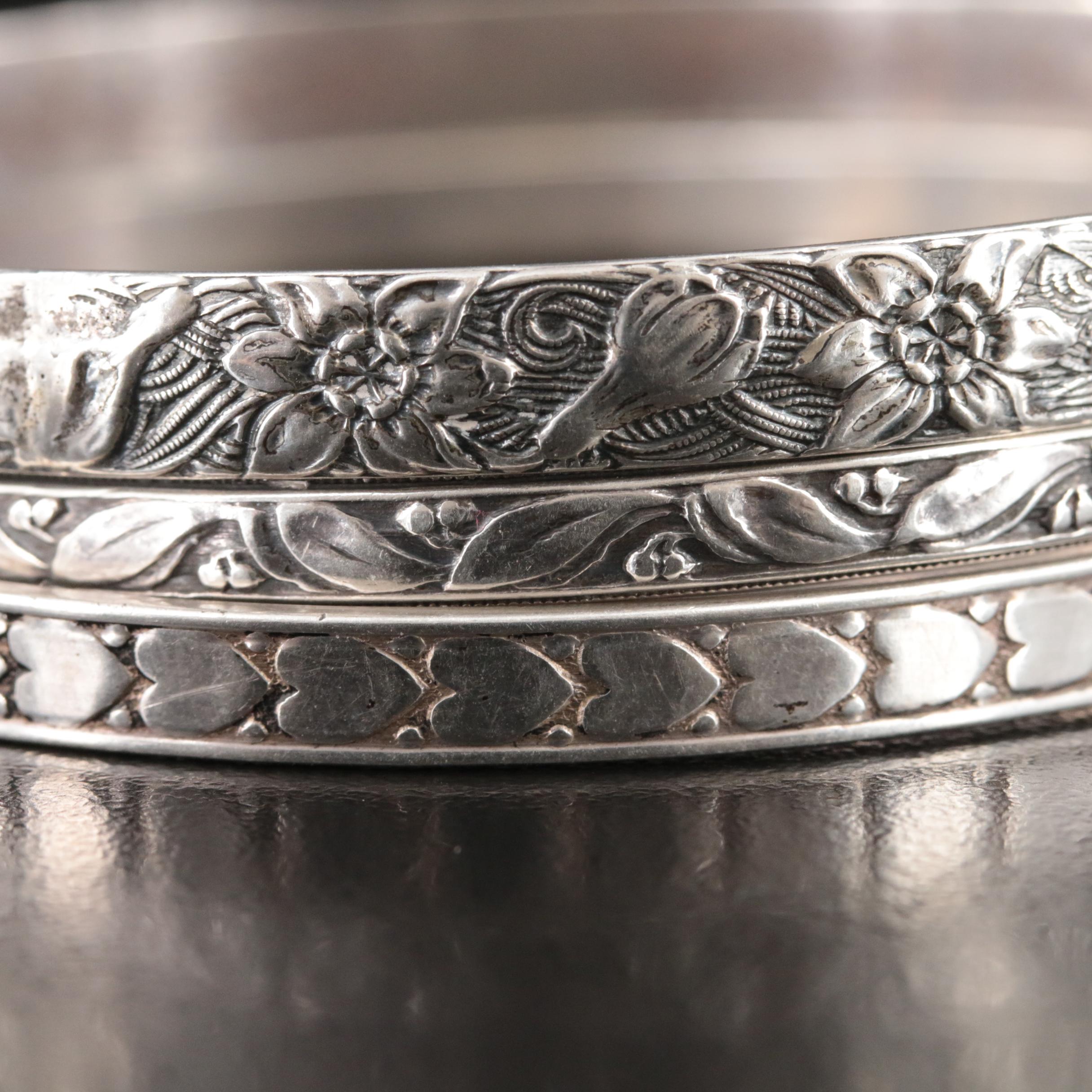 Danecraft and Stuart Nye Featured in Vintage Sterling Bangles | EBTH