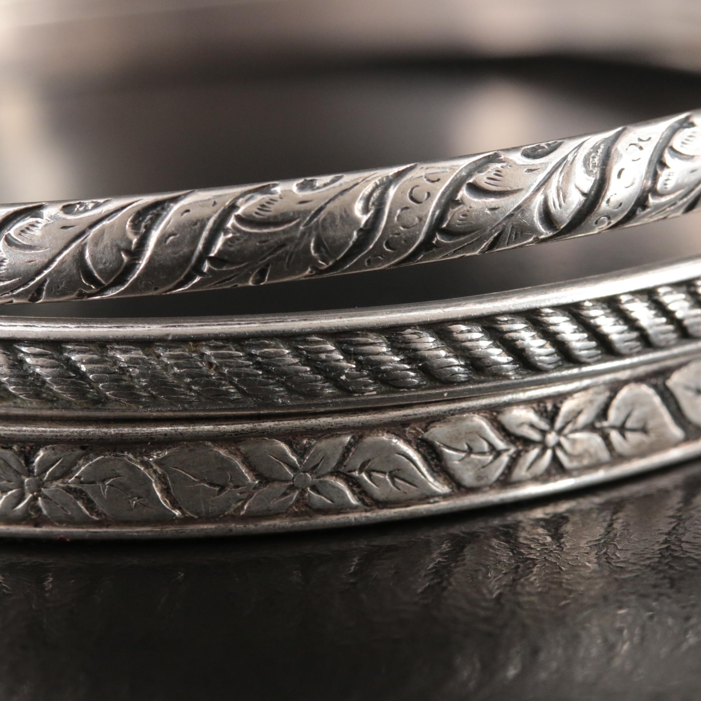 Danecraft and Stuart Nye Featured in Vintage Sterling Bangles | EBTH