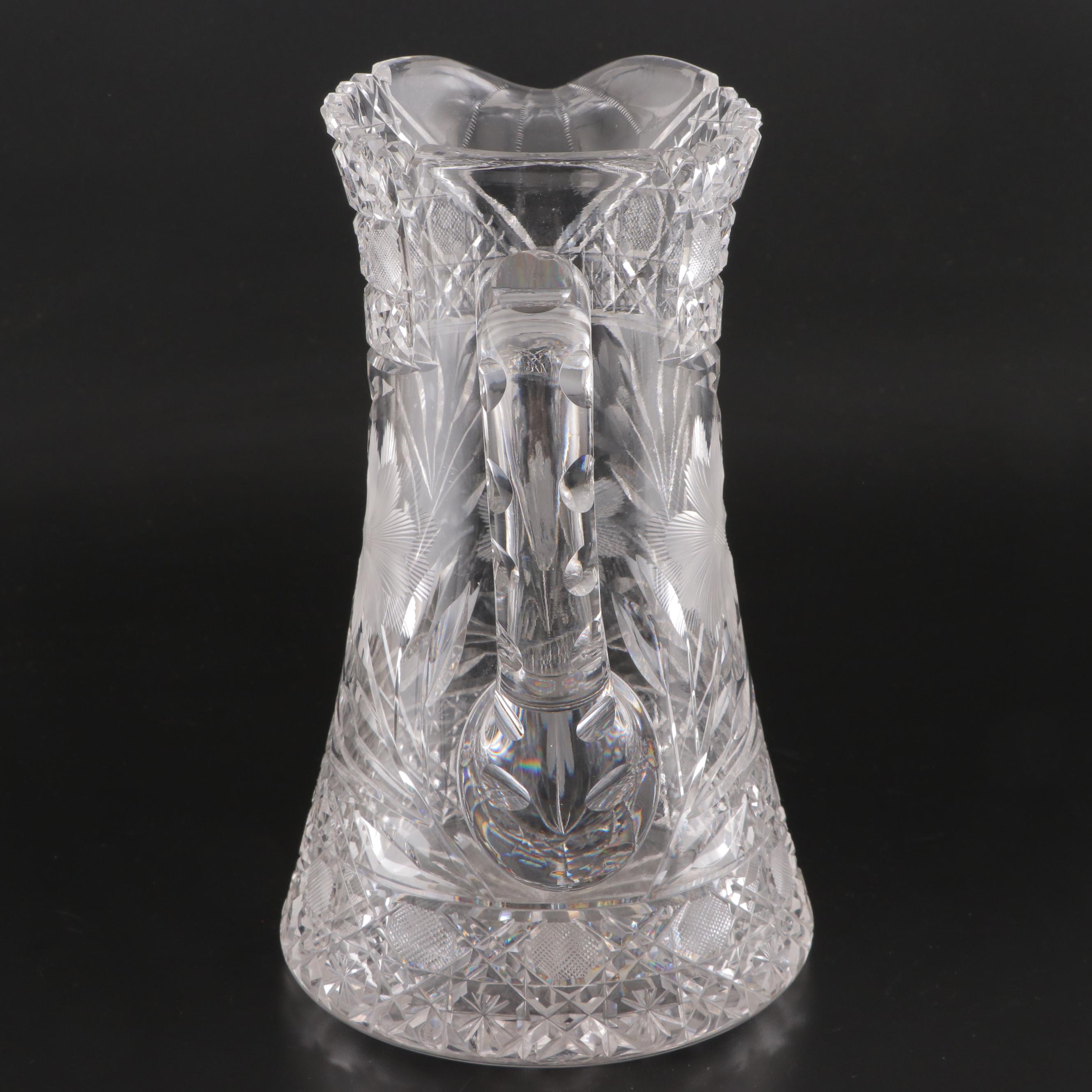 Wheel Cut Crystal Pitcher | EBTH