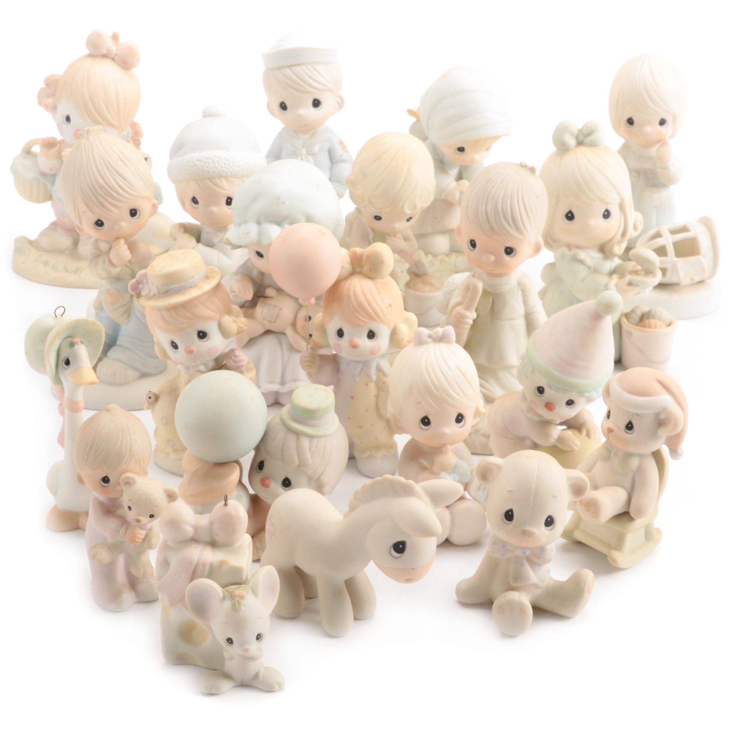 Precious Moments Porcelain Figurines Including "Meowie Christmas," and ...