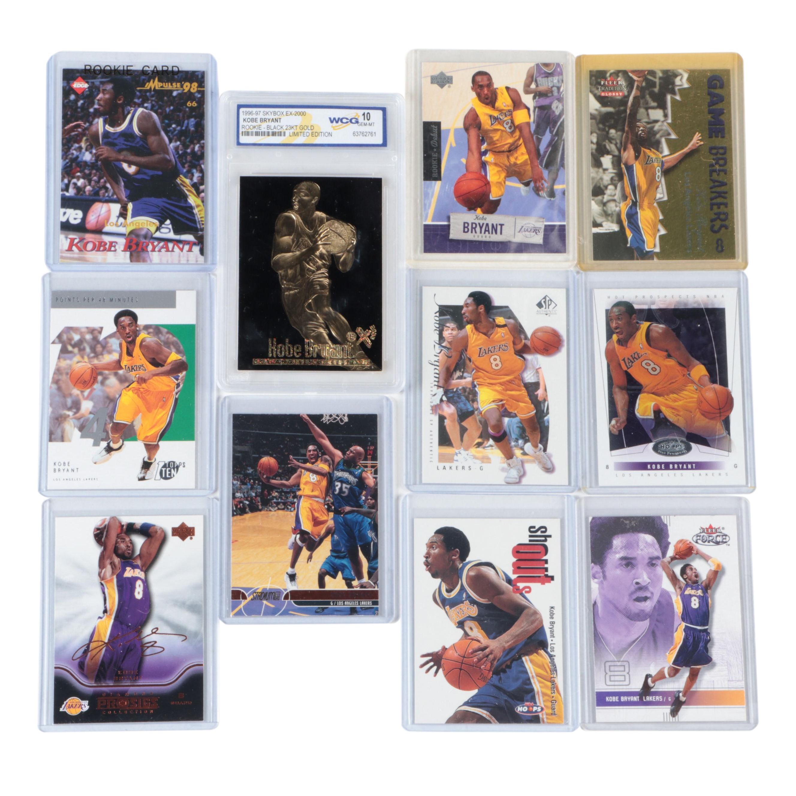 Skybox, More Kobe Bryant Basketball Cards with Slabbed Rookie, 1990s ...