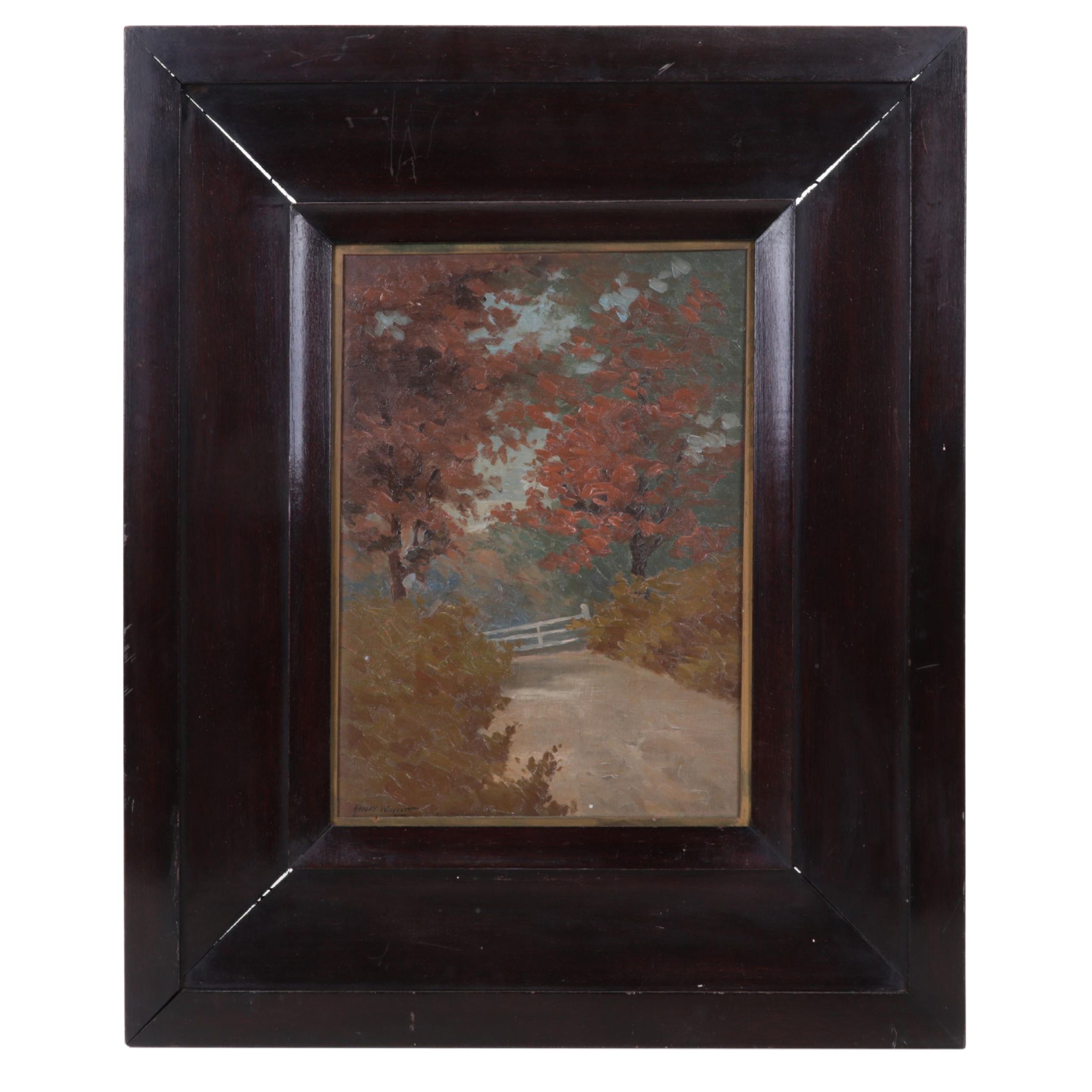 Henry Hulsmann Country Landscape Oil Painting, Early 20th Century | EBTH