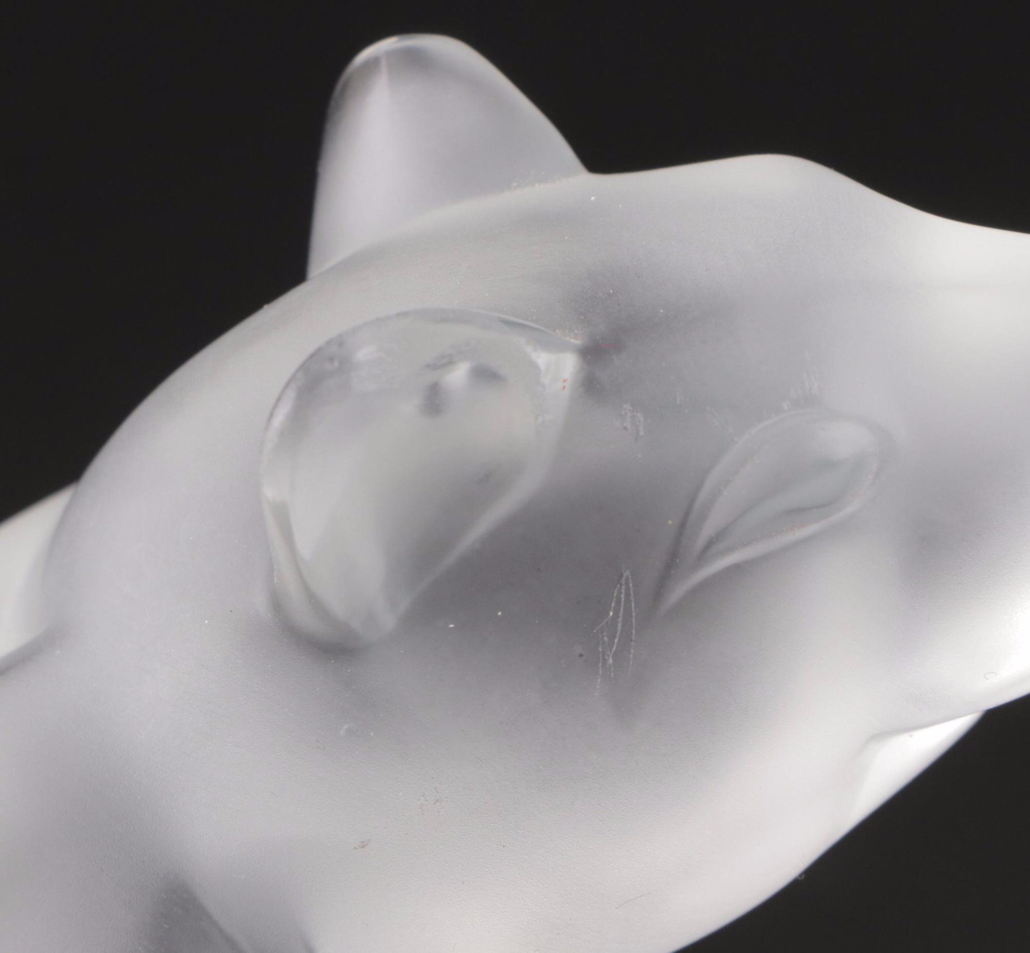 Lalique Frosted Crystal Rat Figurine | EBTH