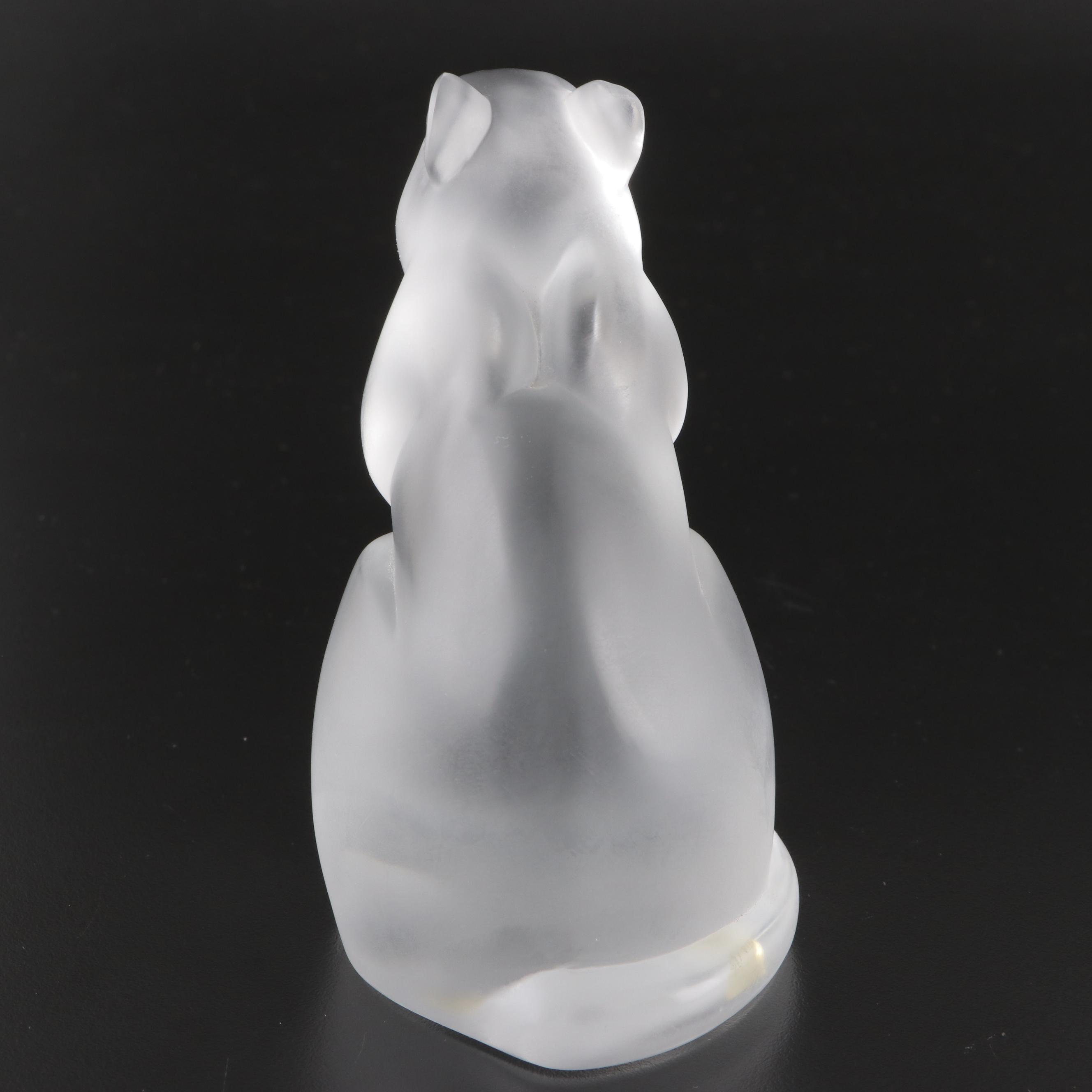 Lalique Frosted Crystal Rat Figurine | EBTH