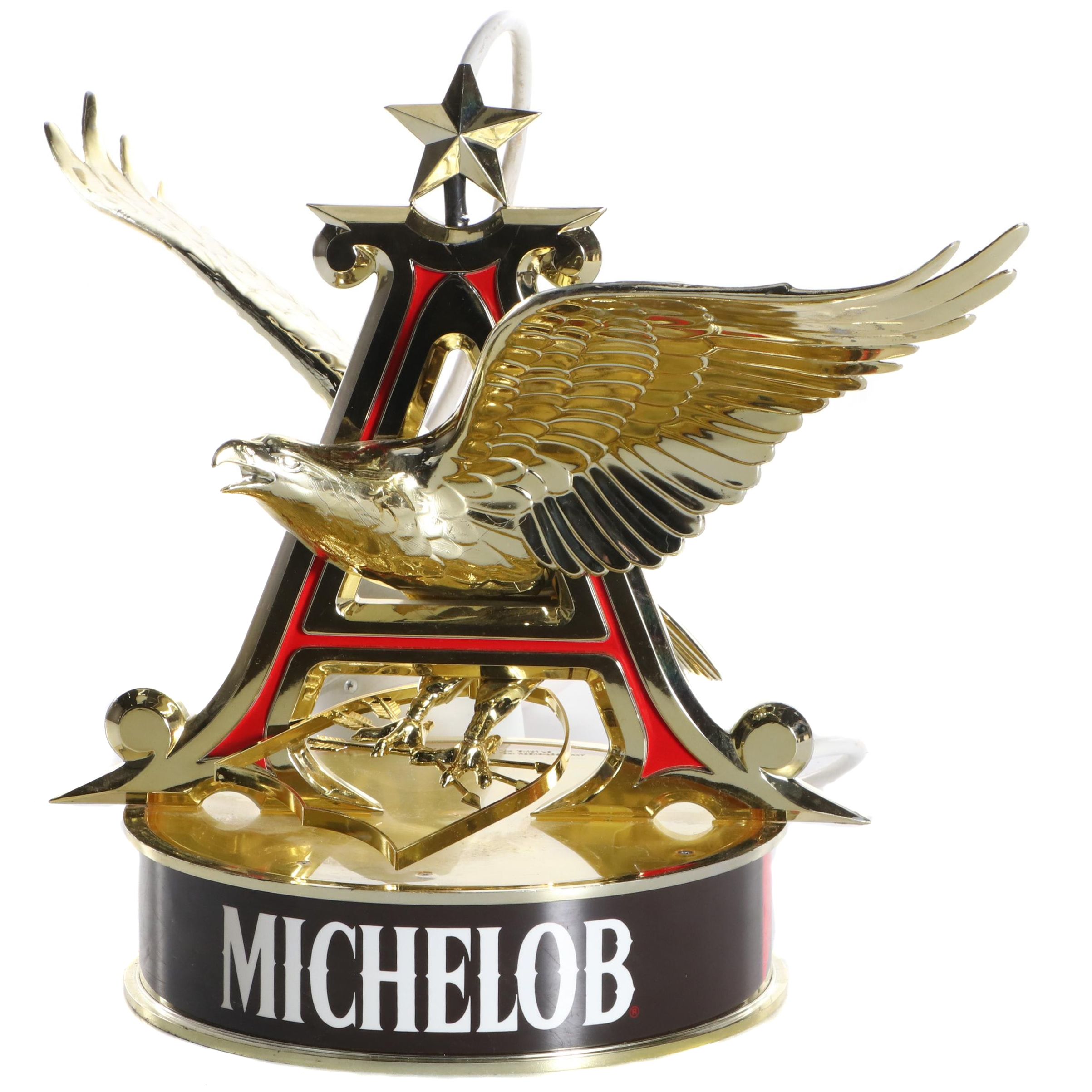 Anheuser-Busch Michelob Ultra Rotating Eagle Bar Ceiling Lamp, Late ...