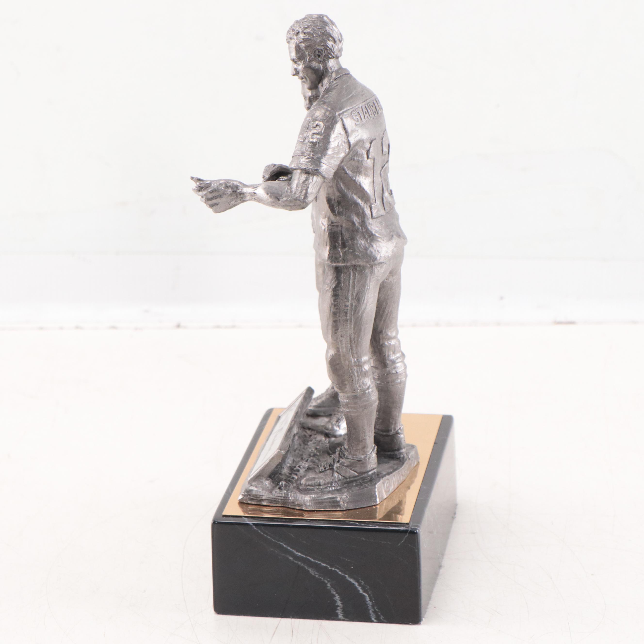 Roger Staubach Signed "The Legend Lives" Pewter Sculpture by Michael ...