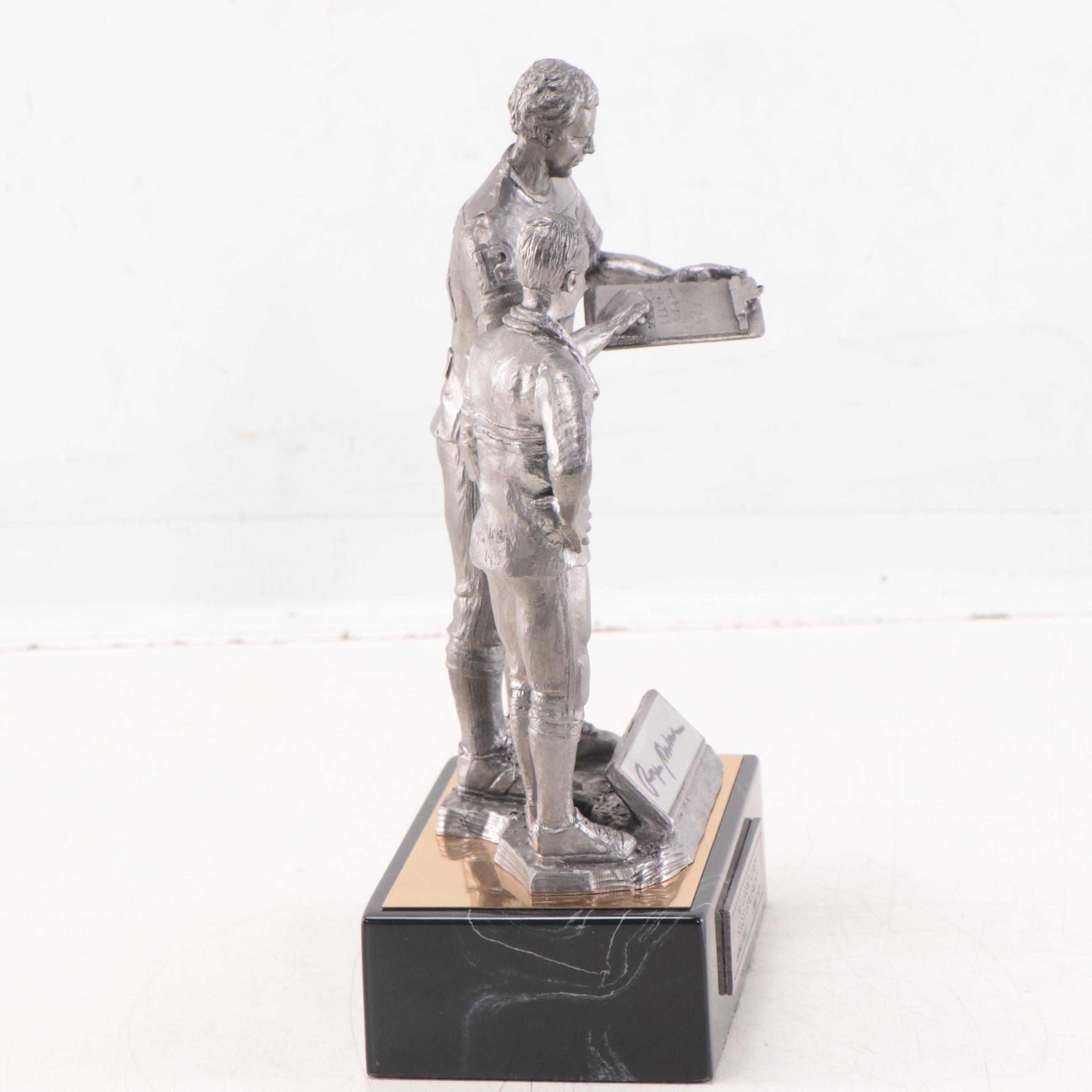 Roger Staubach Signed "The Legend Lives" Pewter Sculpture by Michael ...