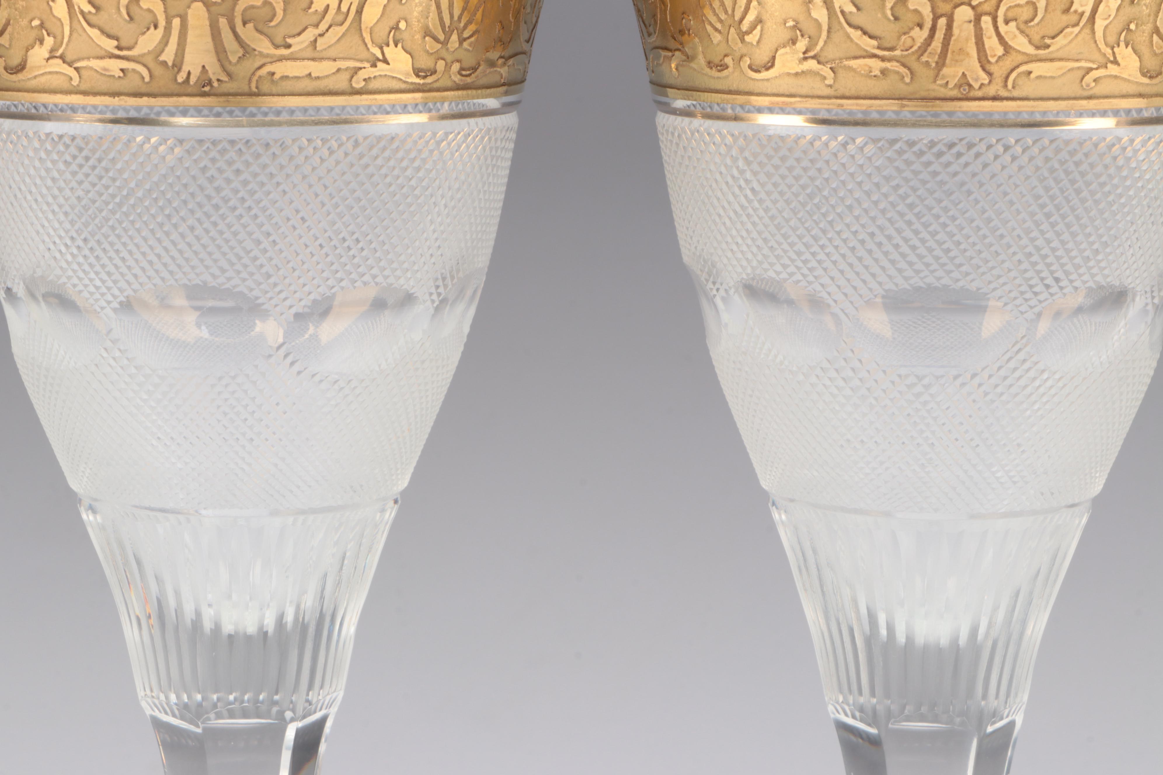 Moser Crystal "Splendid" White Wine Glasses | EBTH