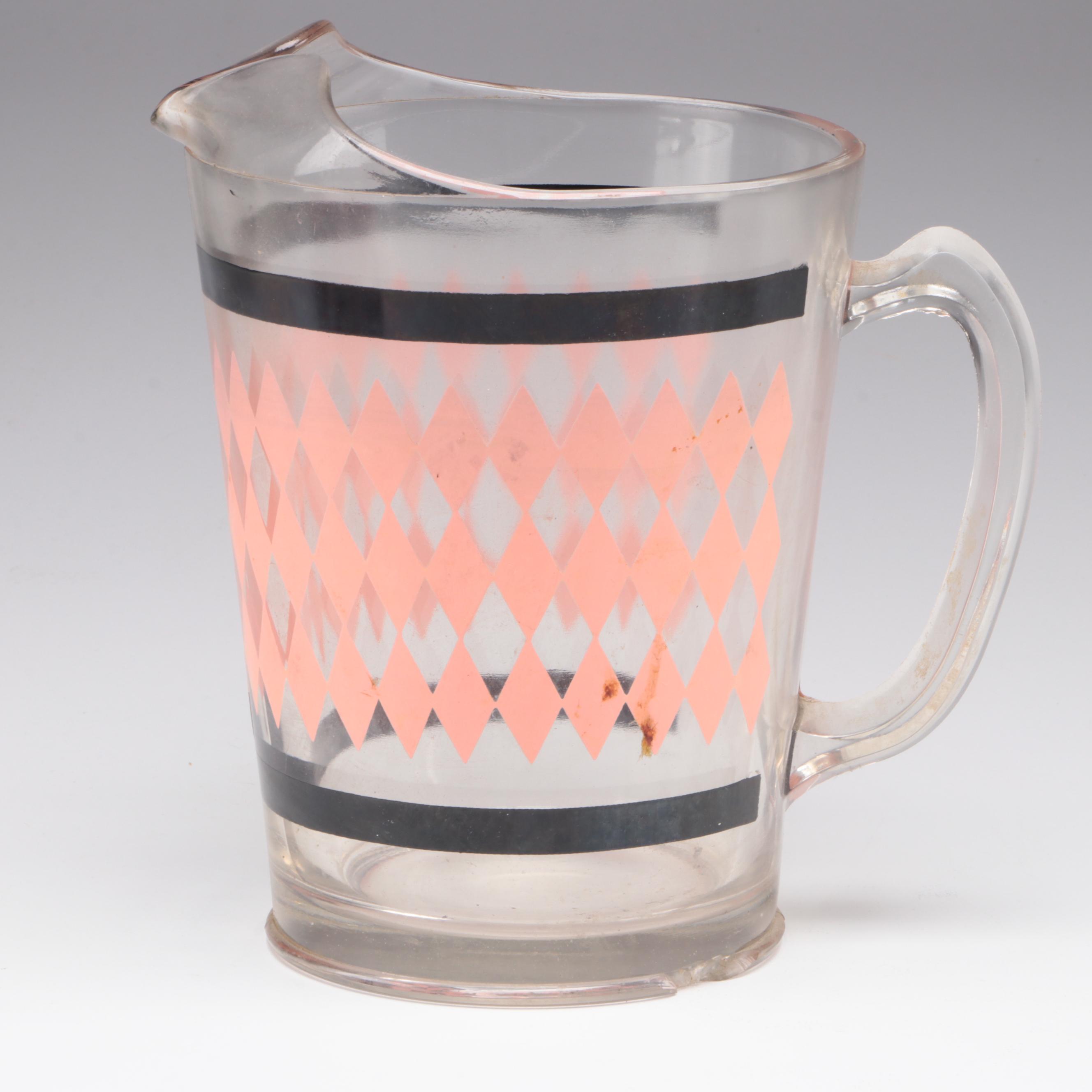 Mid Century Modern Pink Diamond Lemonade Set with Other Tumblers | EBTH