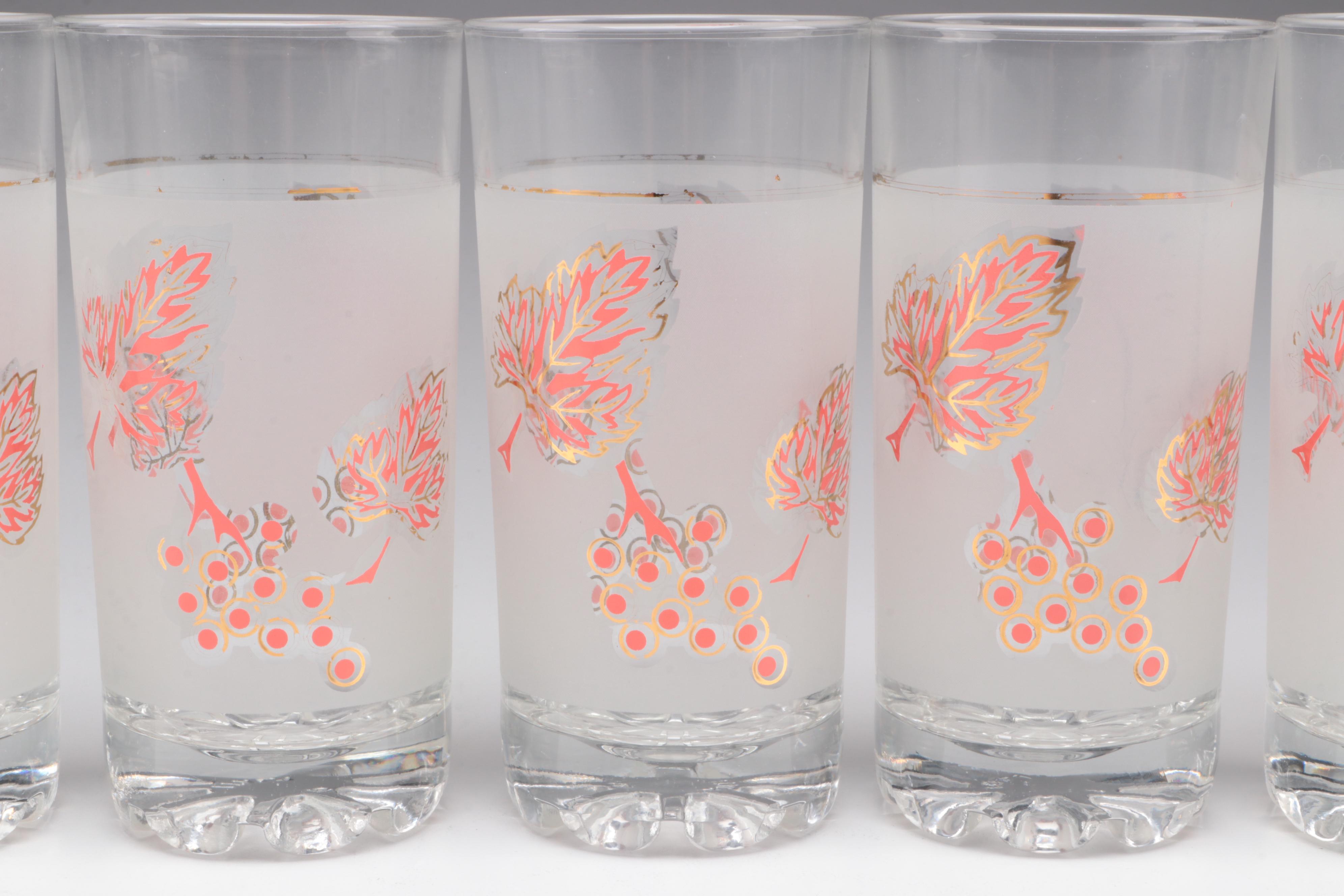 Mid Century Modern Pink Diamond Lemonade Set with Other Tumblers | EBTH