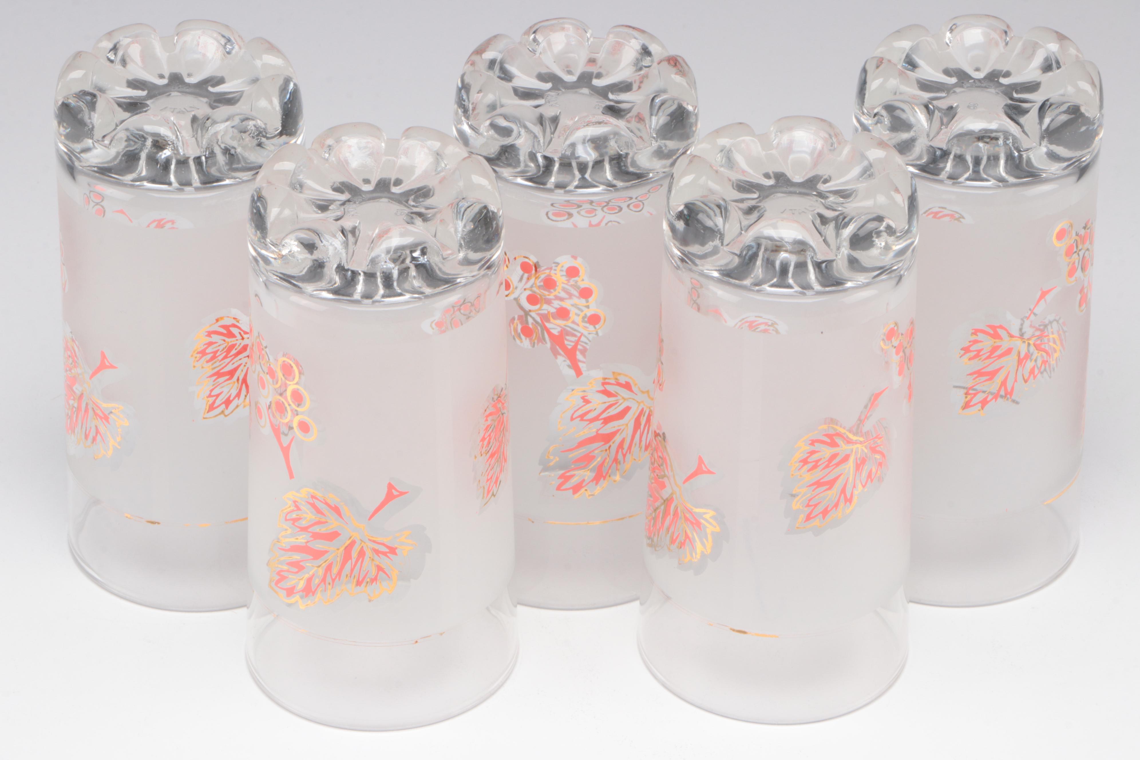 Mid Century Modern Pink Diamond Lemonade Set with Other Tumblers | EBTH