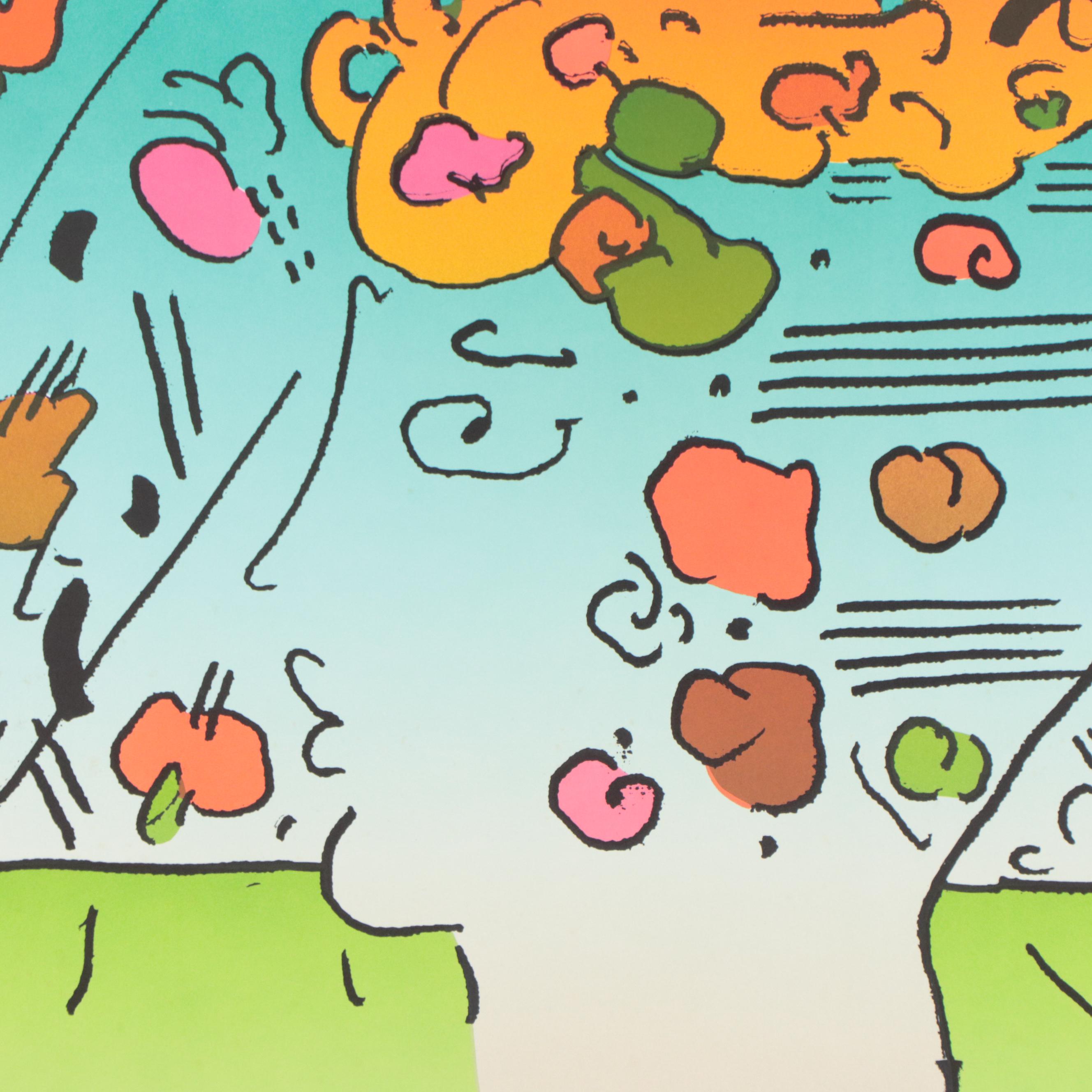 Peter Max Psychedelic Figurative Lithograph "Dreamer," 1983 | EBTH