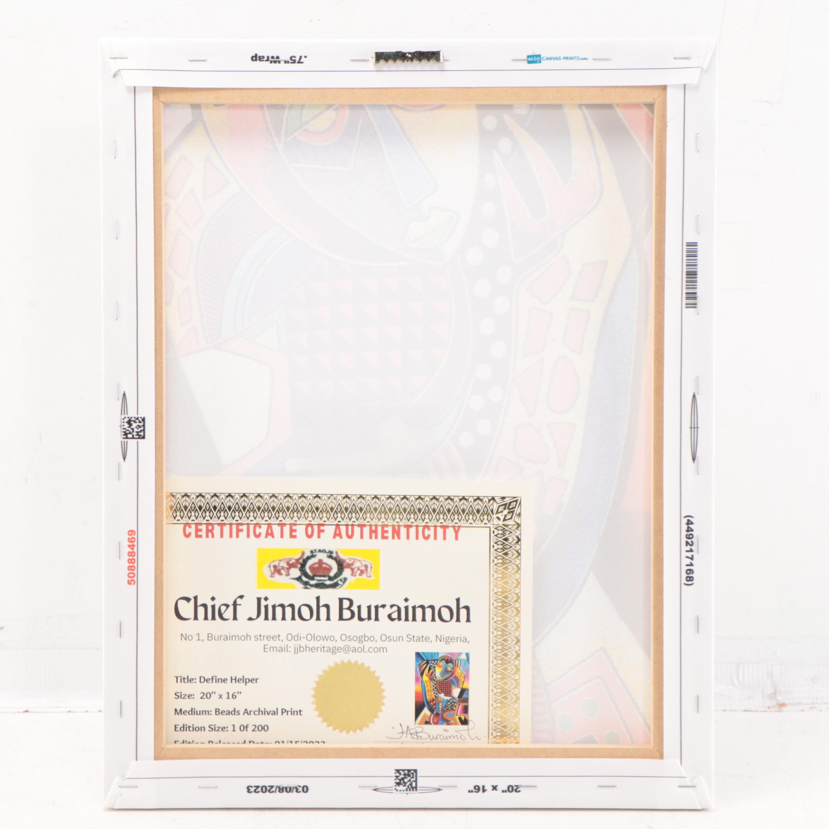 Chief Jimoh Buraimoh Giclée "Define Helper," 2023 | EBTH